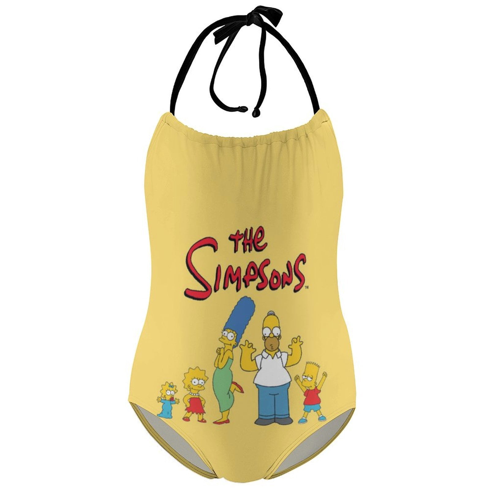 Simpsons Girl's One-Piece Swimsuit Bathing Suit Soft Stretchy Children ...