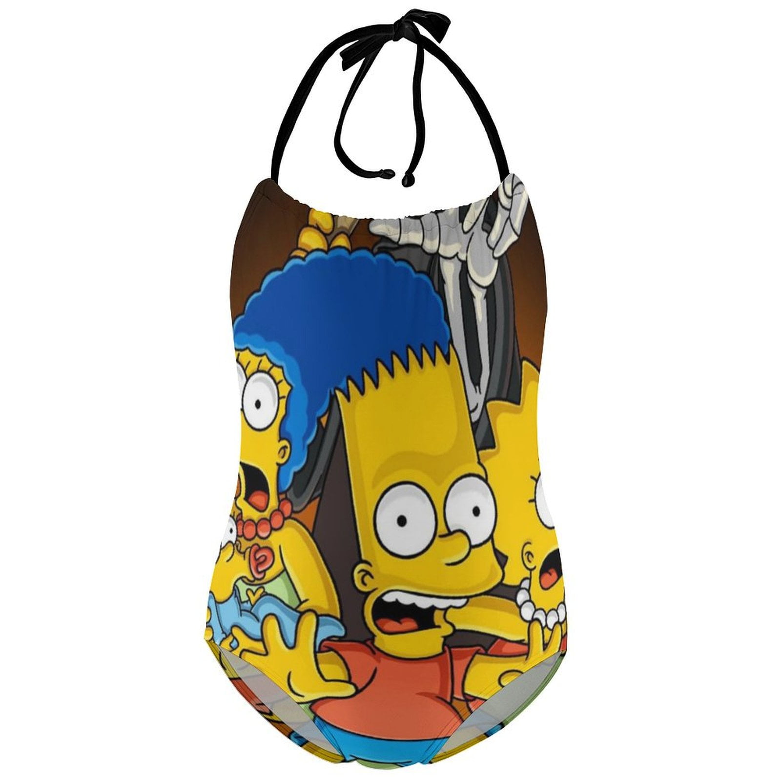 Simpsons Girl's One-Piece Swimsuit Bathing Suit Soft Stretchy Children ...