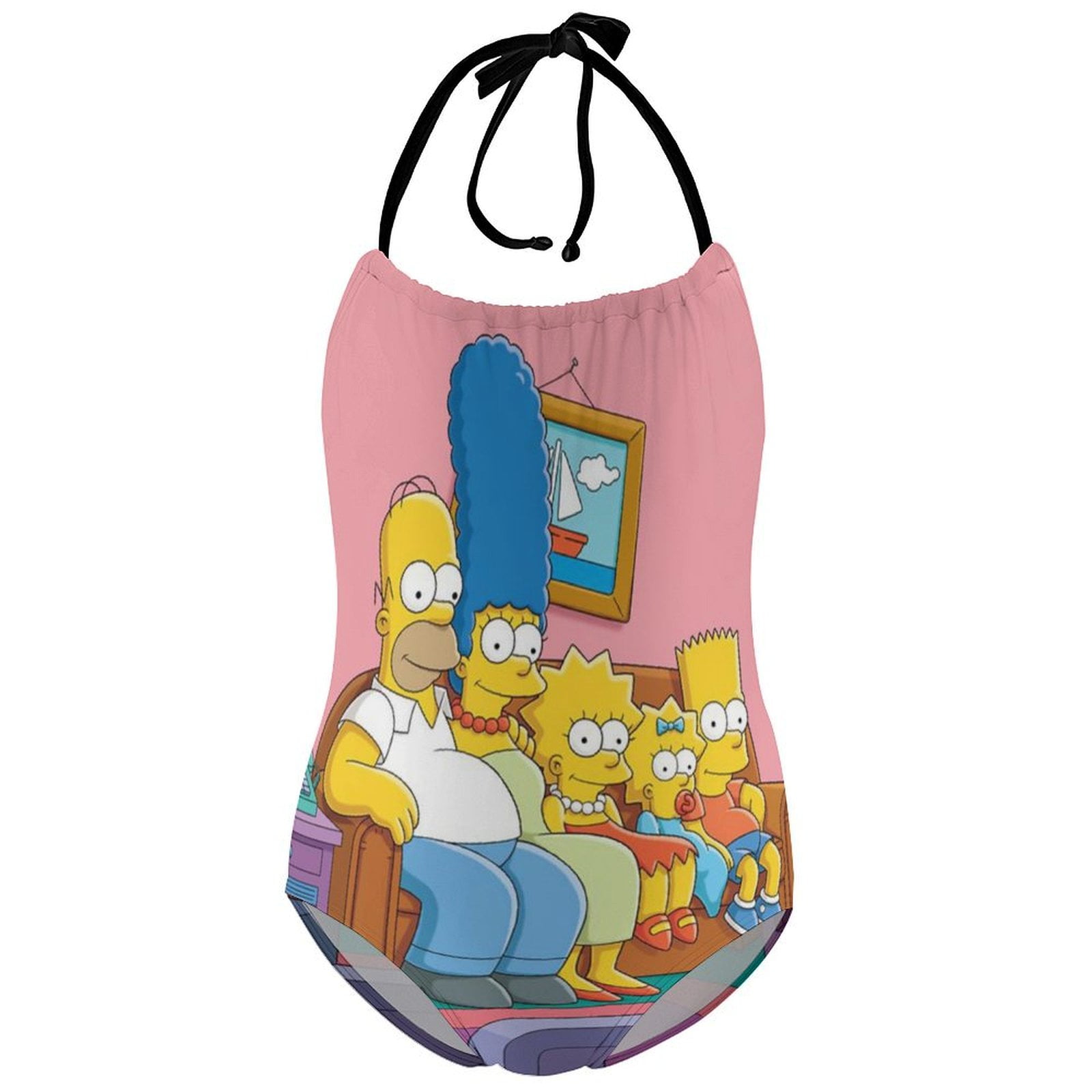 Simpsons Girl's One-Piece Swimsuit Bathing Suit Soft Stretchy Children ...