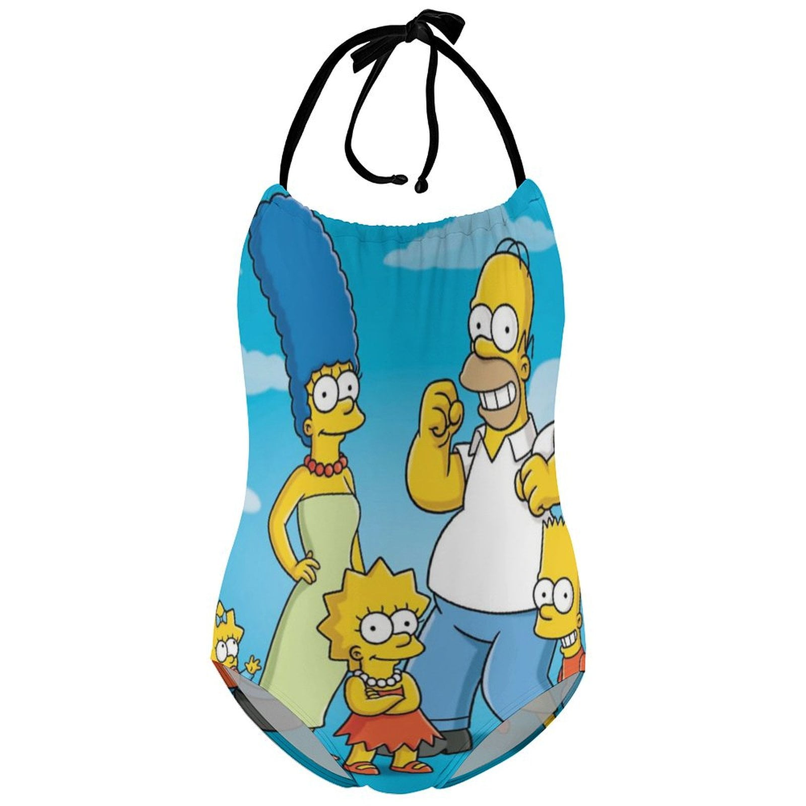 Simpsons Girl's One-Piece Swimsuit Bathing Suit Soft Stretchy Children ...
