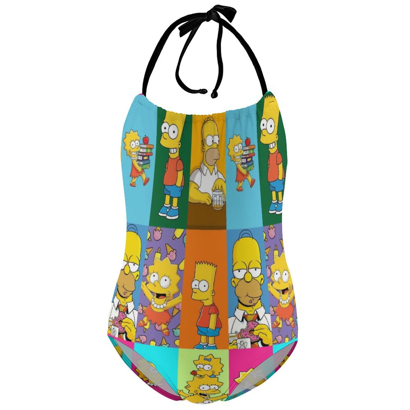 Simpsons Girl's One-Piece Swimsuit Bathing Suit Soft Stretchy Children ...