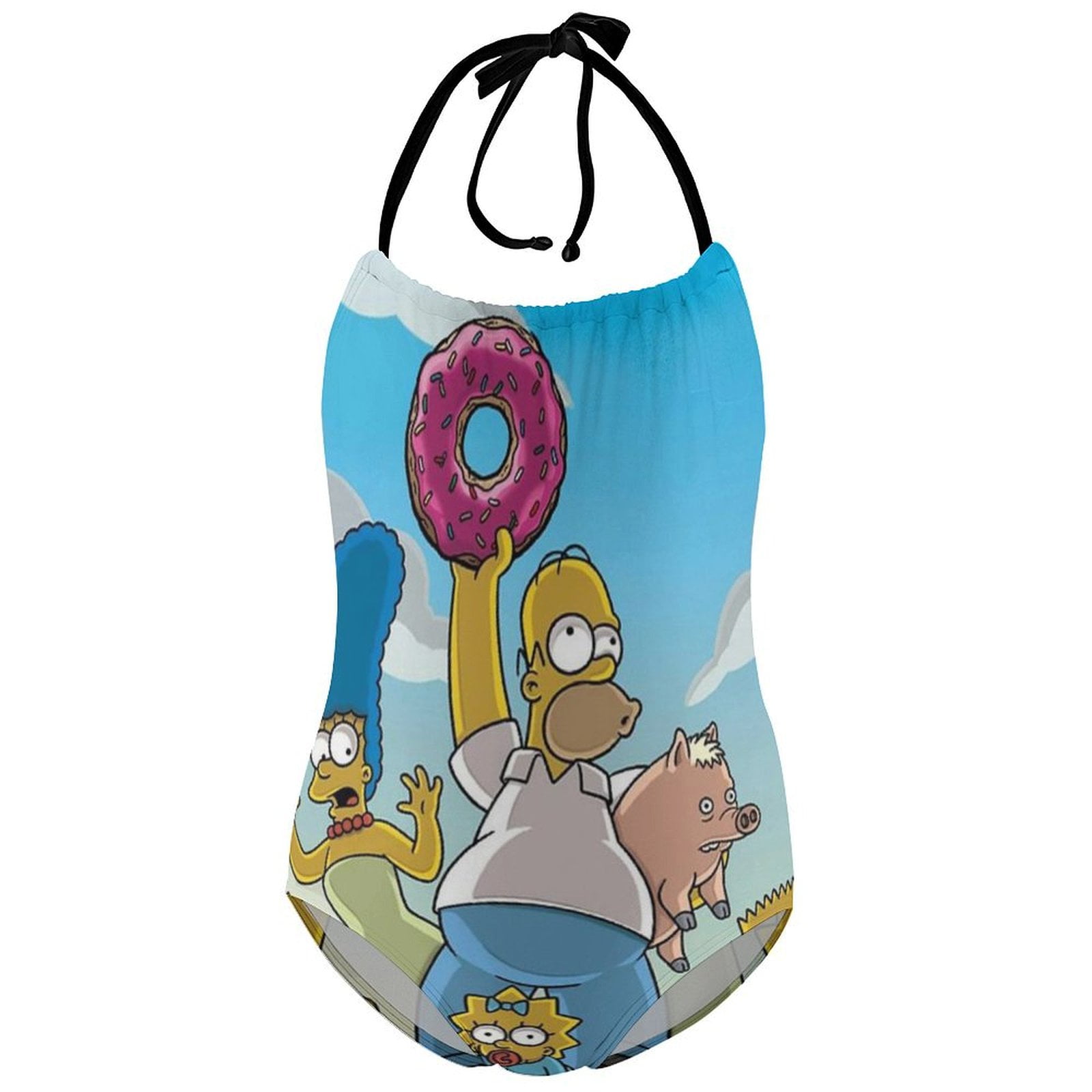 Simpsons Girl's One-Piece Swimsuit Bathing Suit Soft Stretchy Children ...