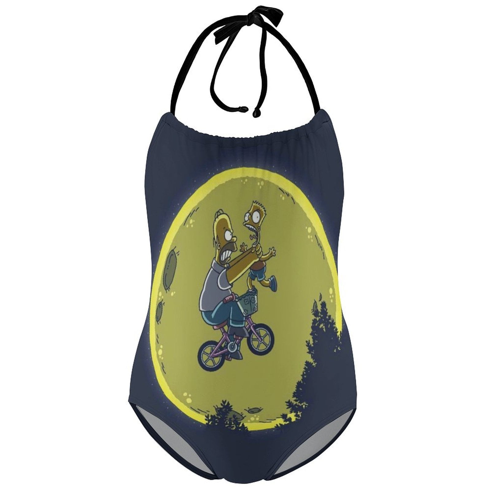 Simpsons Girl's One-Piece Swimsuit Bathing Suit Soft Stretchy Children ...