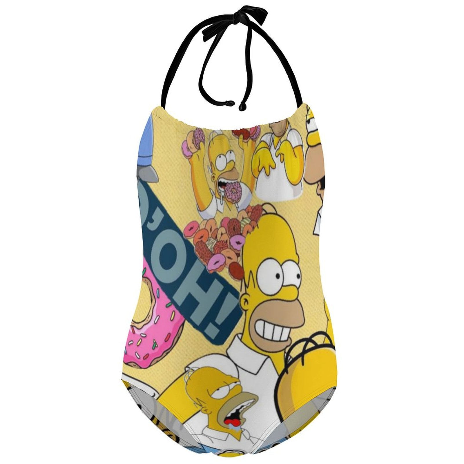 Simpsons Girl's One-Piece Swimsuit Bathing Suit Soft Stretchy Children ...