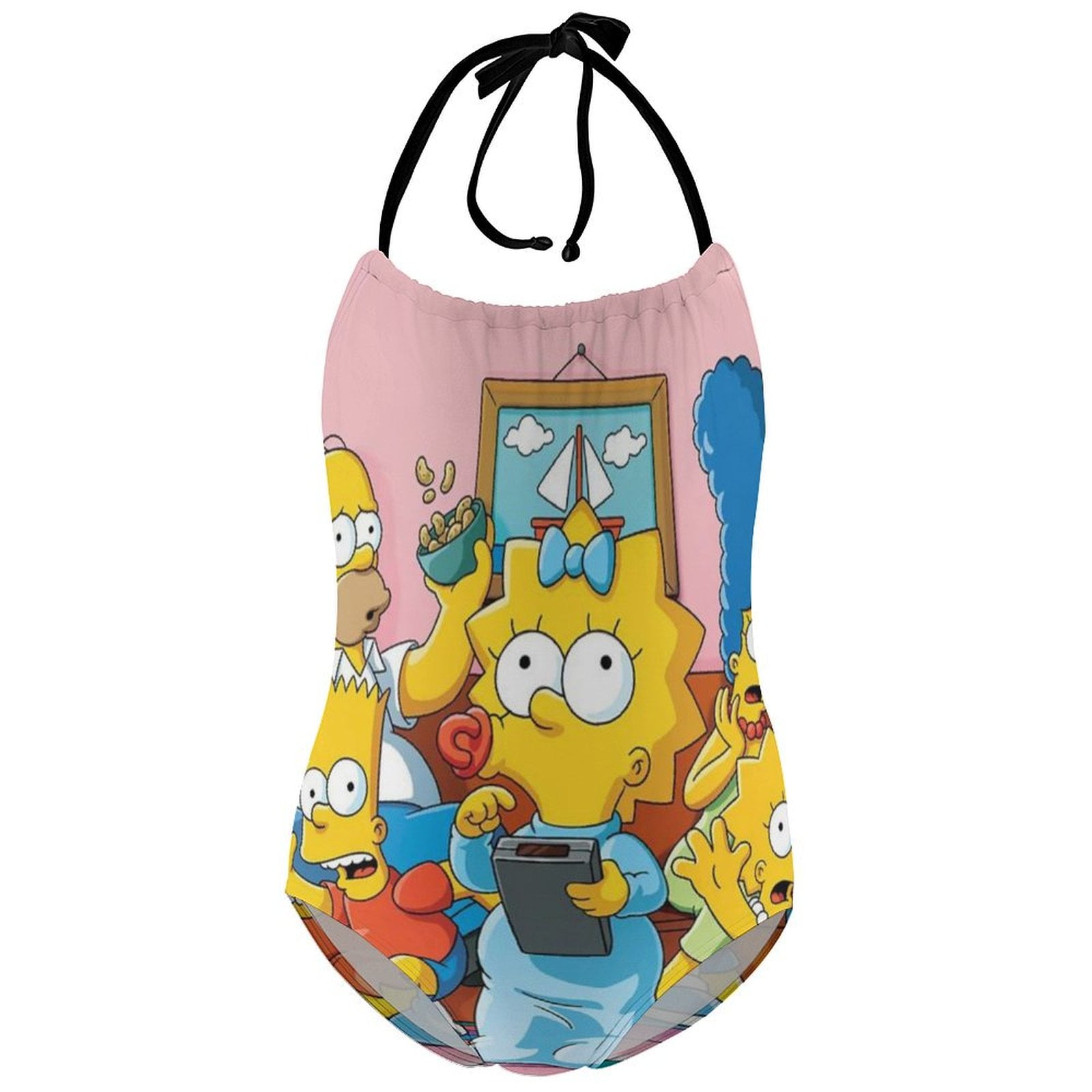 Simpsons Girl's One-Piece Swimsuit Bathing Suit Soft Stretchy Children ...