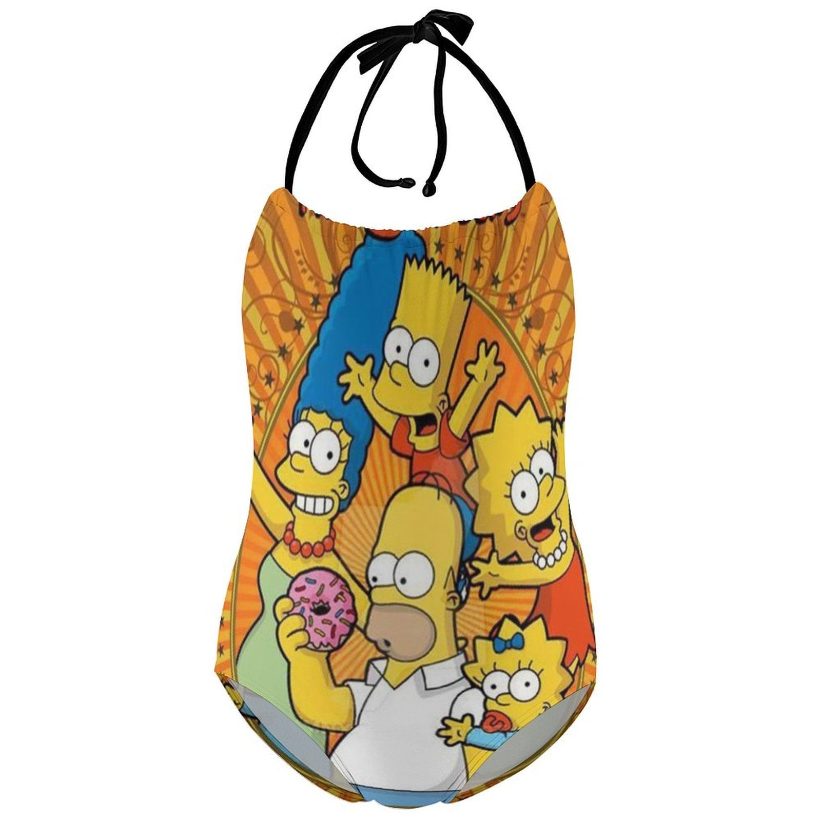 Simpsons Girl's One-Piece Swimsuit Bathing Suit Soft Stretchy Children ...