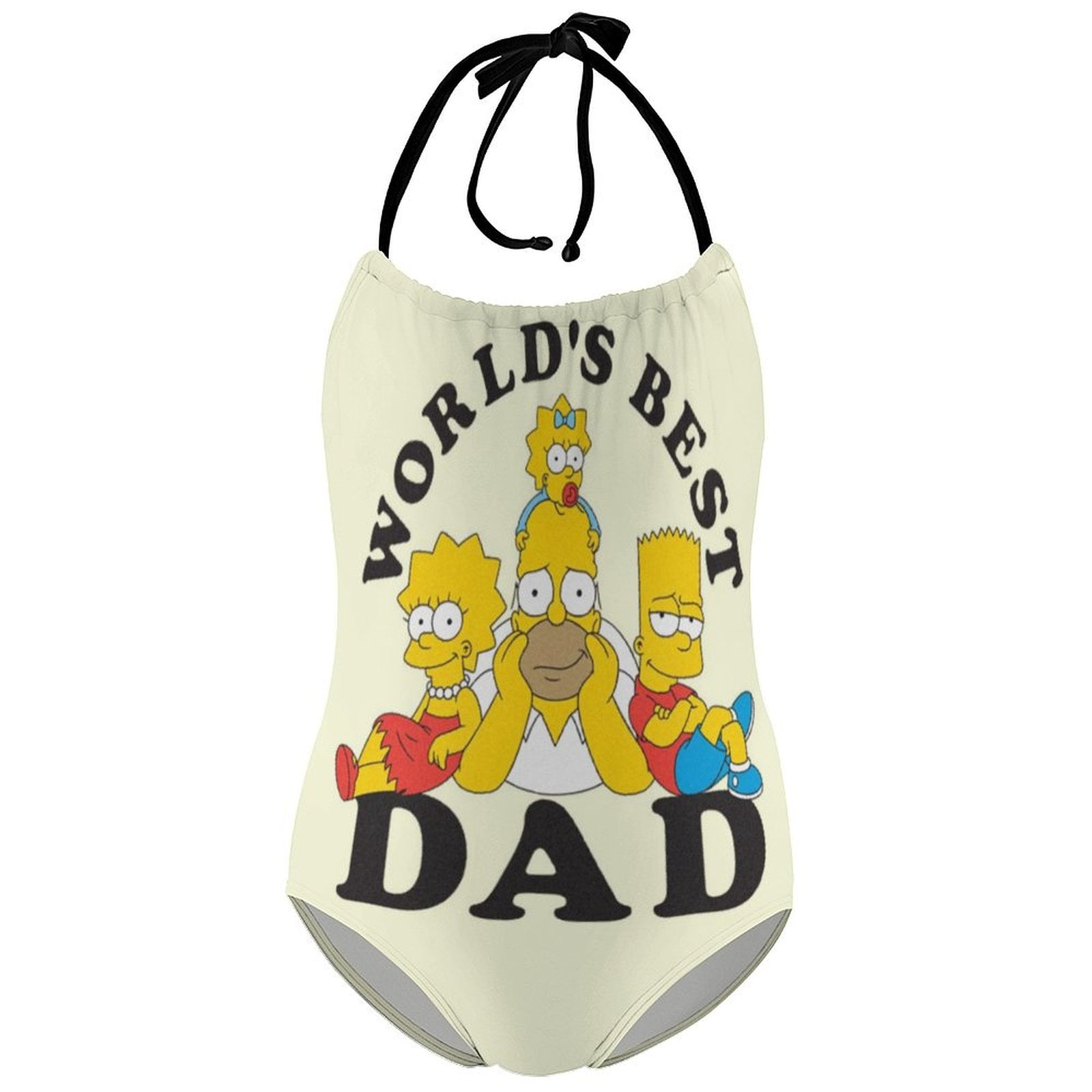 Simpsons Girl's One-Piece Swimsuit Bathing Suit Soft Stretchy Children ...