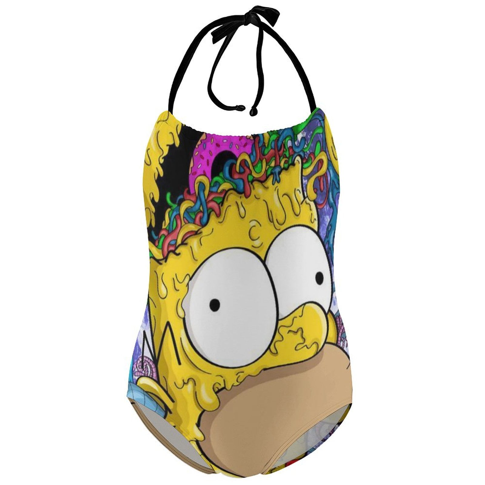 Simpsons Girl's One-Piece Swimsuit Bathing Suit Soft Stretchy Children ...