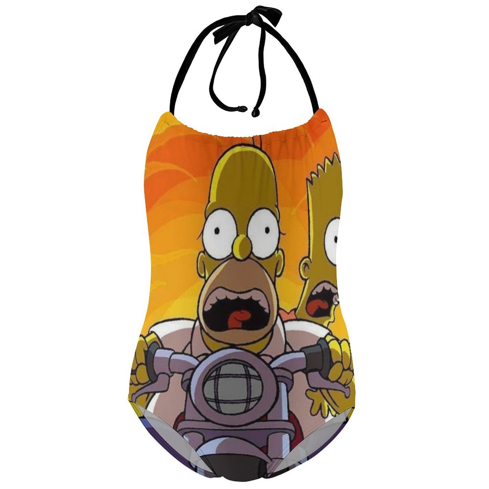 Simpsons Girl's One-Piece Swimsuit Bathing Suit Soft Stretchy Children ...