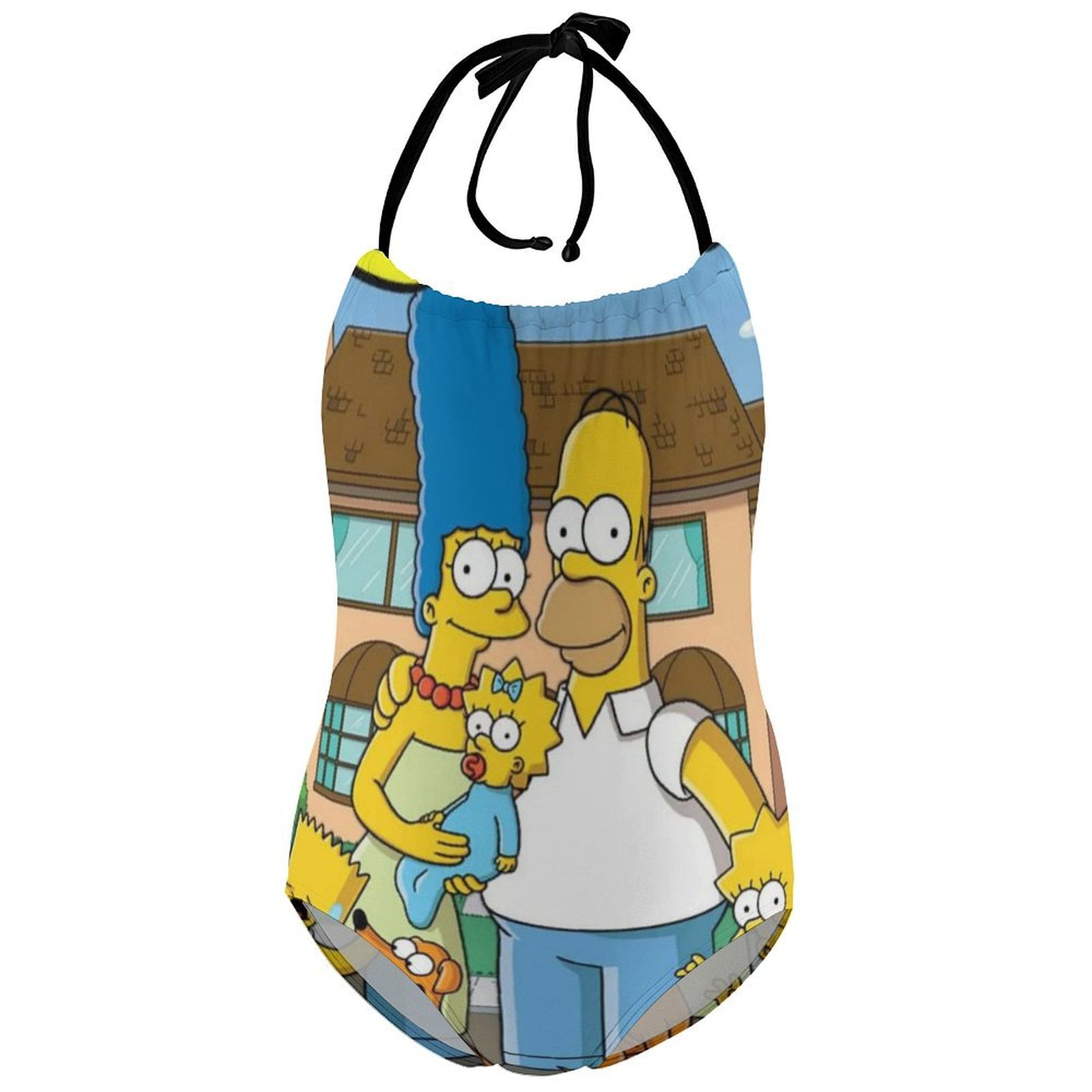 Simpsons Girl's One-Piece Swimsuit Bathing Suit Soft Stretchy Children ...
