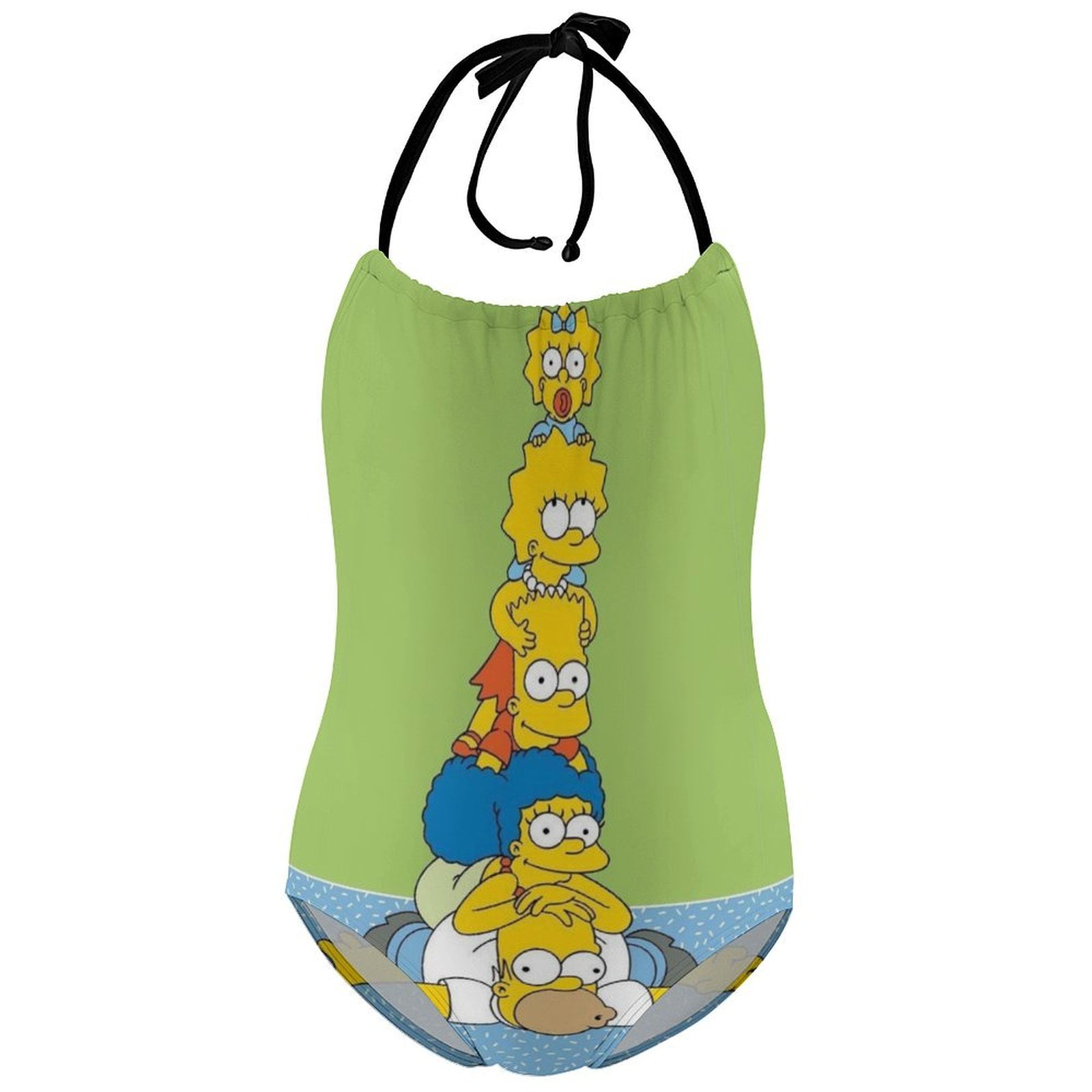 Simpsons Girl's One-Piece Swimsuit Bathing Suit Soft Stretchy Children ...