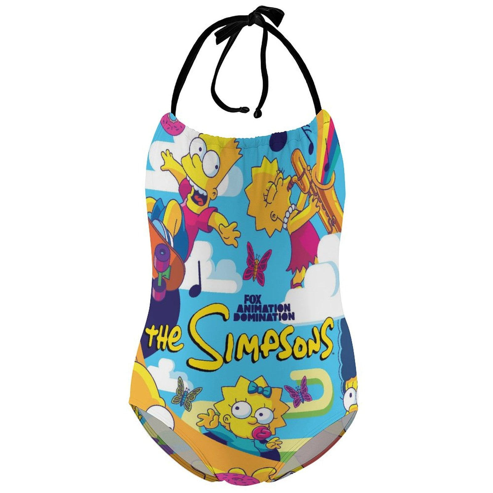 Simpsons Girl's One-Piece Swimsuit Bathing Suit Soft Stretchy Children ...