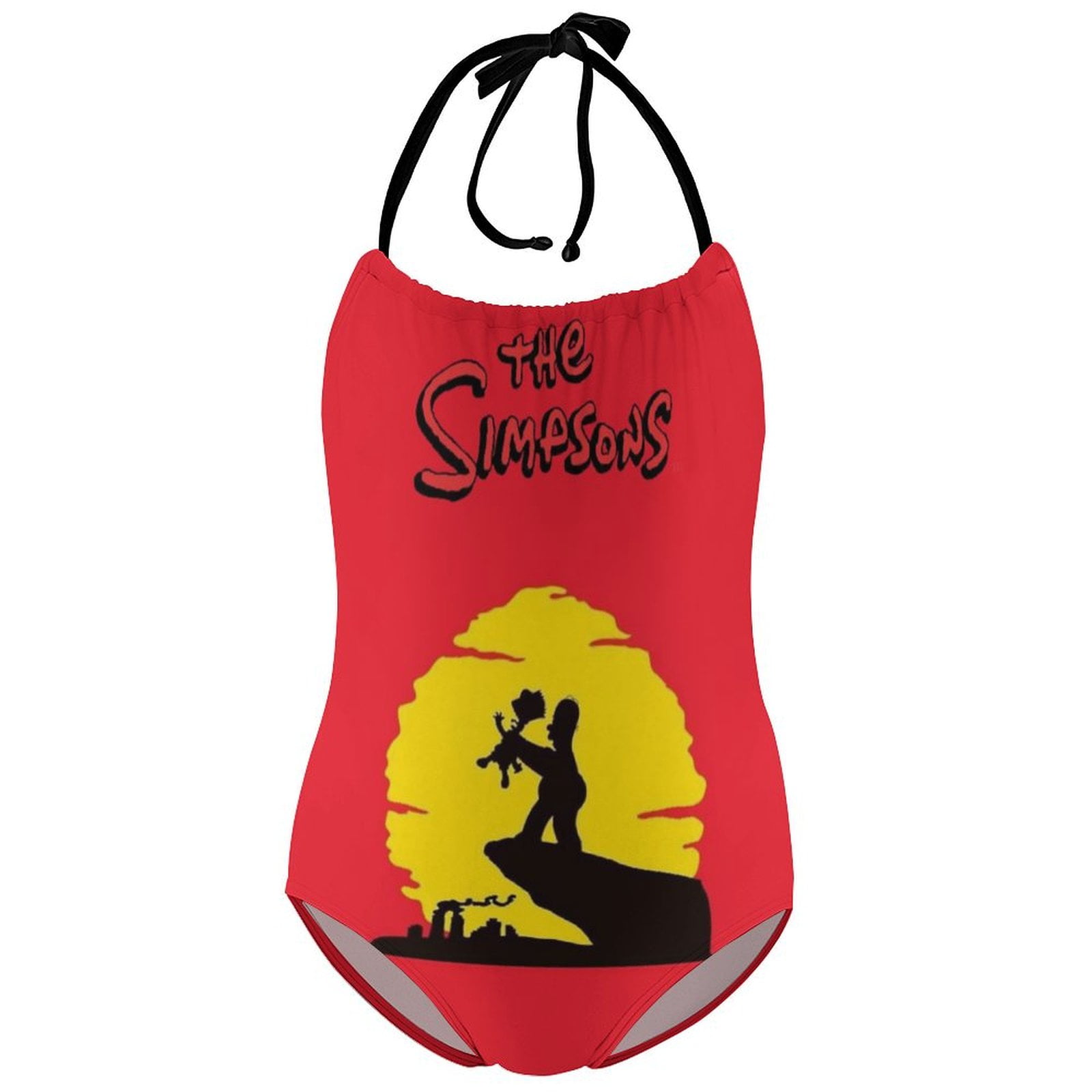 Simpsons Girl's One-Piece Swimsuit Bathing Suit Soft Stretchy Children ...
