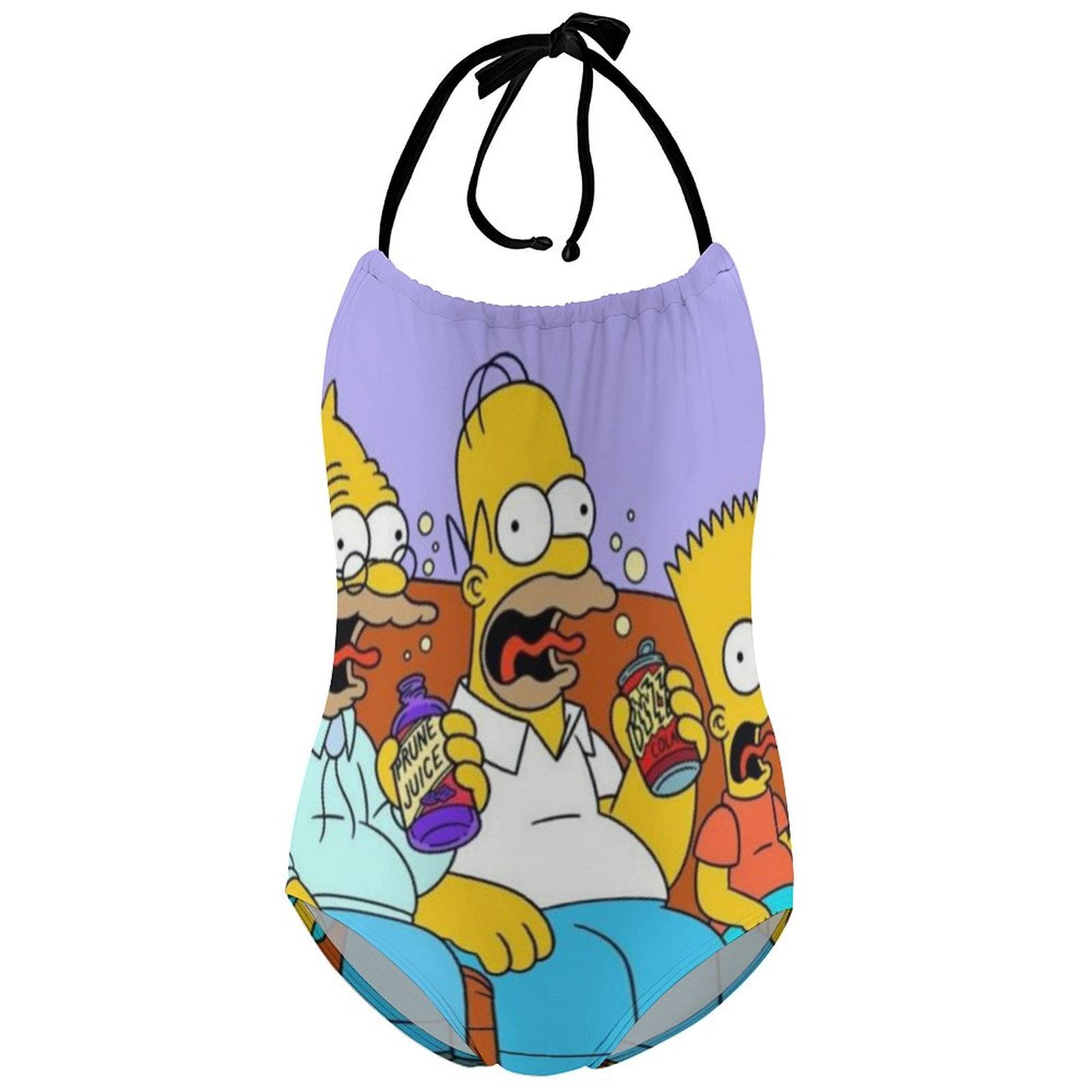 Simpsons Girl's One-Piece Swimsuit Bathing Suit Soft Stretchy Children ...