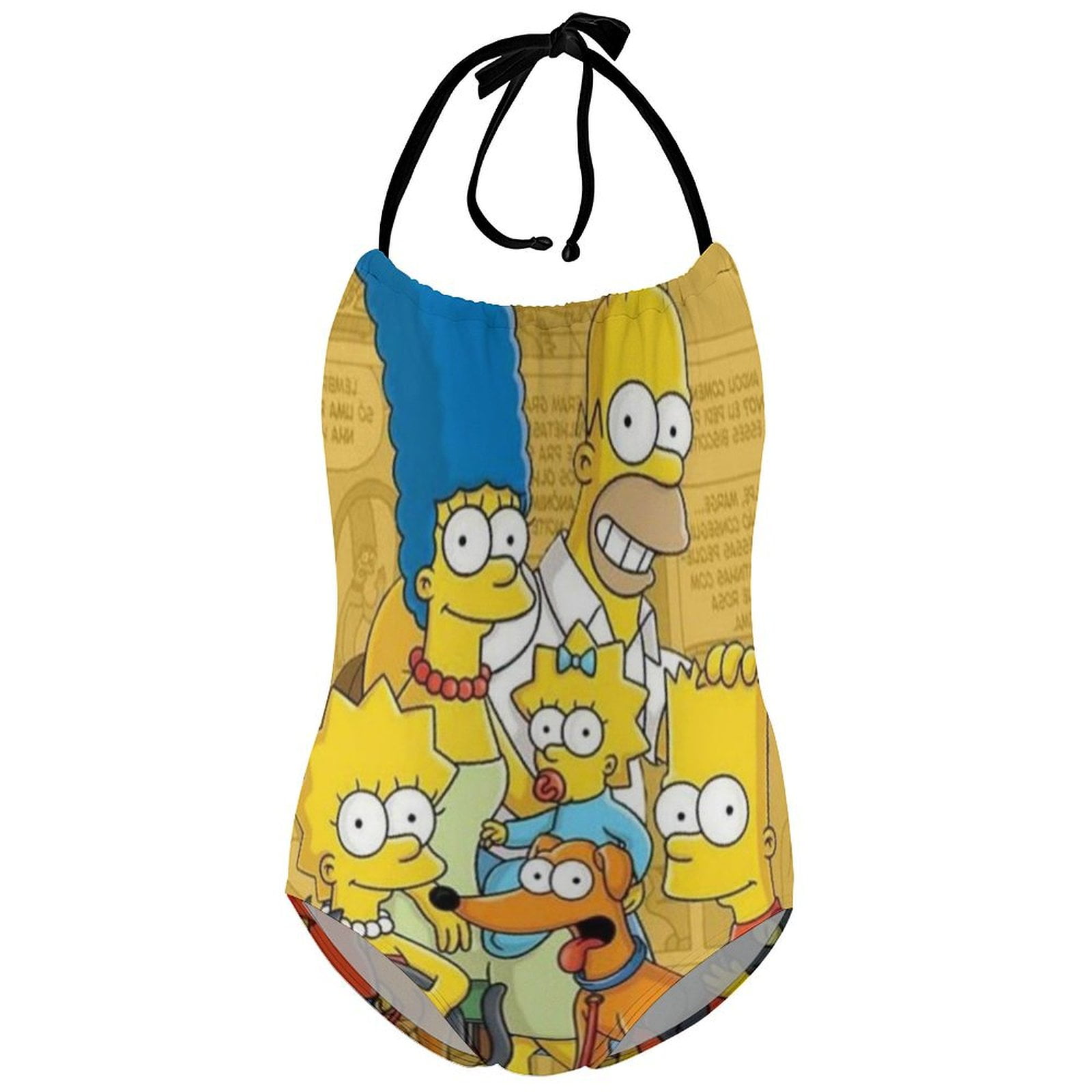 Simpsons Girl's One-Piece Swimsuit Bathing Suit Soft Stretchy Children ...