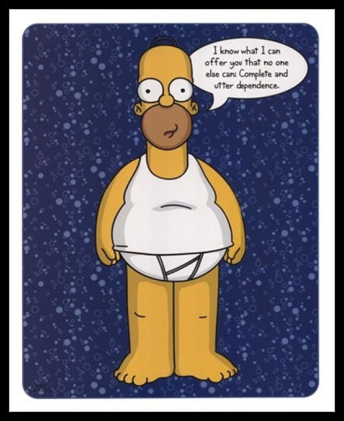 Simpsons - Homer Dependence Laminated & Framed Poster (8 x 10 ...