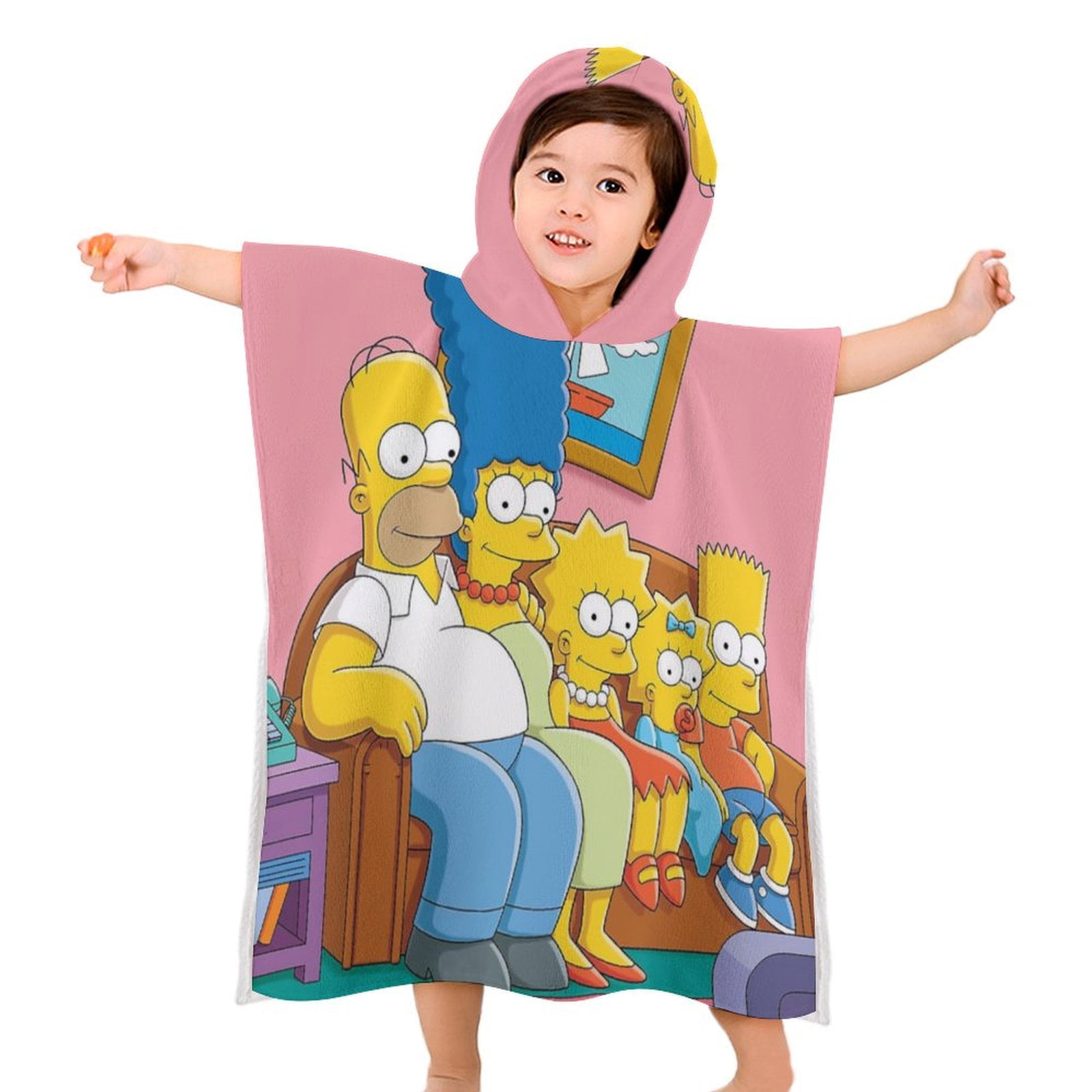 The Simpsons Hooded Towels for Kids - Soft Kids Beach Towel for 3-10 ...