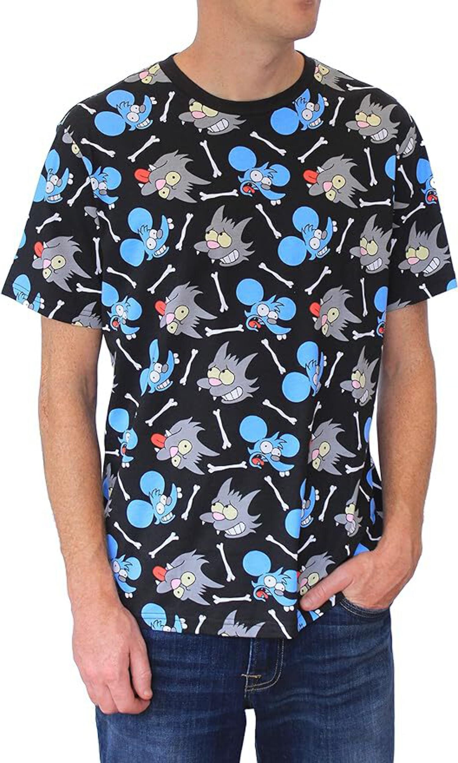 Simpsons Itchy and Scratchy Sublimated Tee Graphic T-Shirt for Men ...