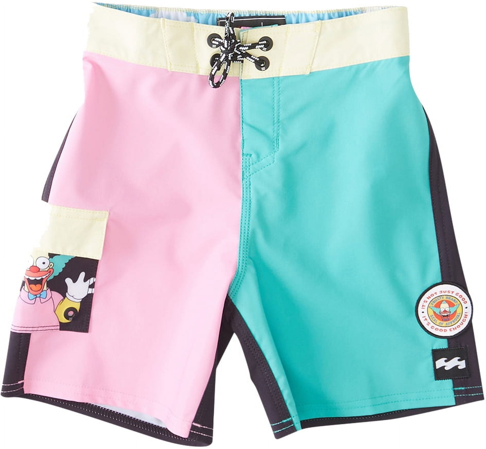 Simpsons Krusty Mid Length Boardshorts [Black] - Walmart.com
