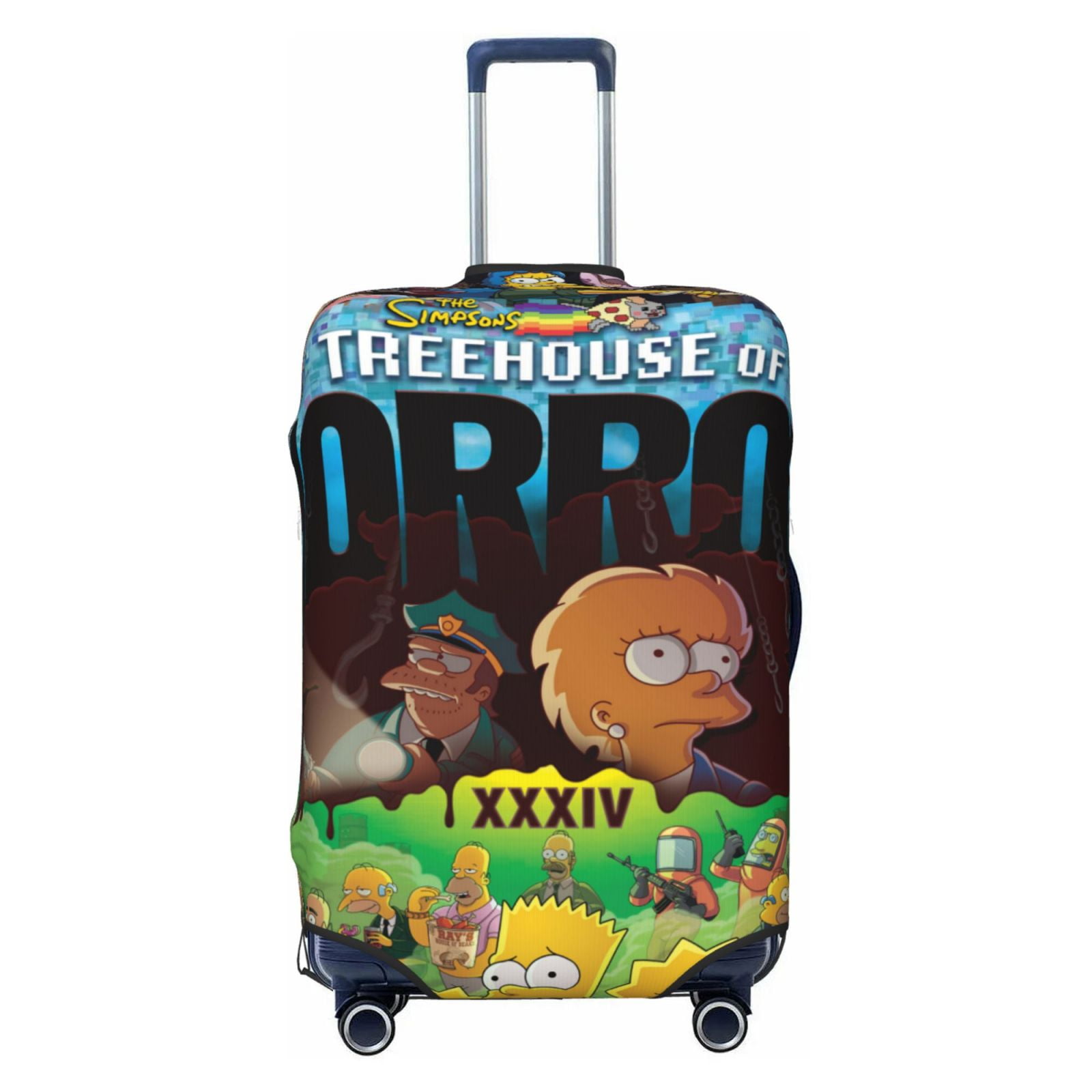 Simpsons Luggage Cover Cartoon Suitcase Covers Elastic Dustproof ...