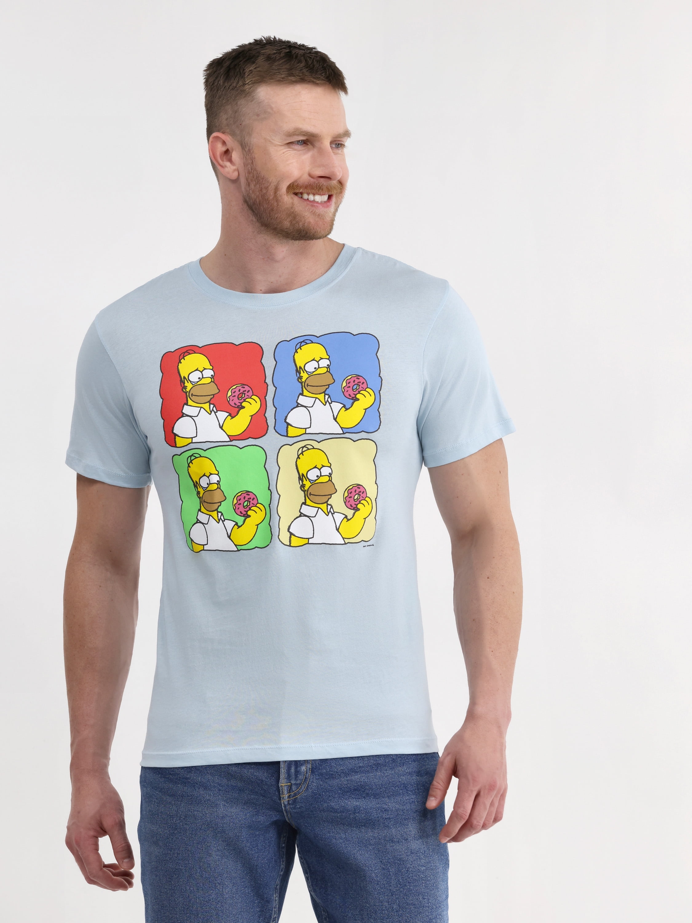 Simpsons Men's & Big Men's Cotton Graphic Tee, Sizes S-3XL - Walmart.com