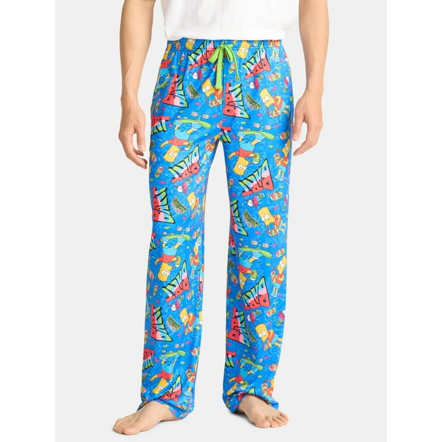 Simpsons, Men's & Big Men's Graphic Lounge Pants, Bart Toss, Sizes S ...