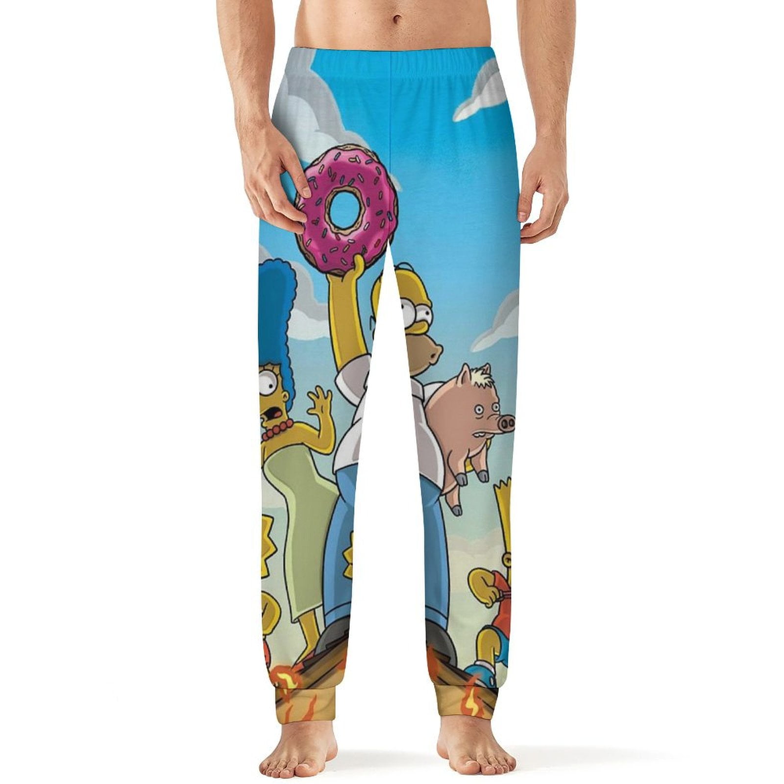 Simpsons Men's Sleeping Pants Soft Pajama Lounge Pants Casual Sleep ...