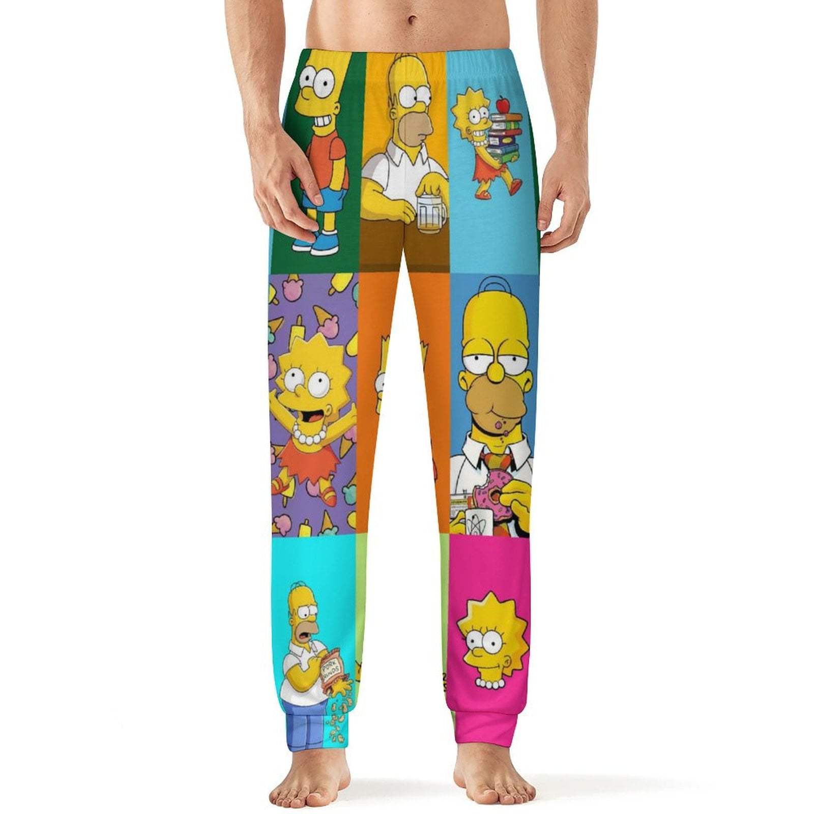 Simpsons Men's Sleeping Pants Soft Pajama Lounge Pants Casual Sleep ...