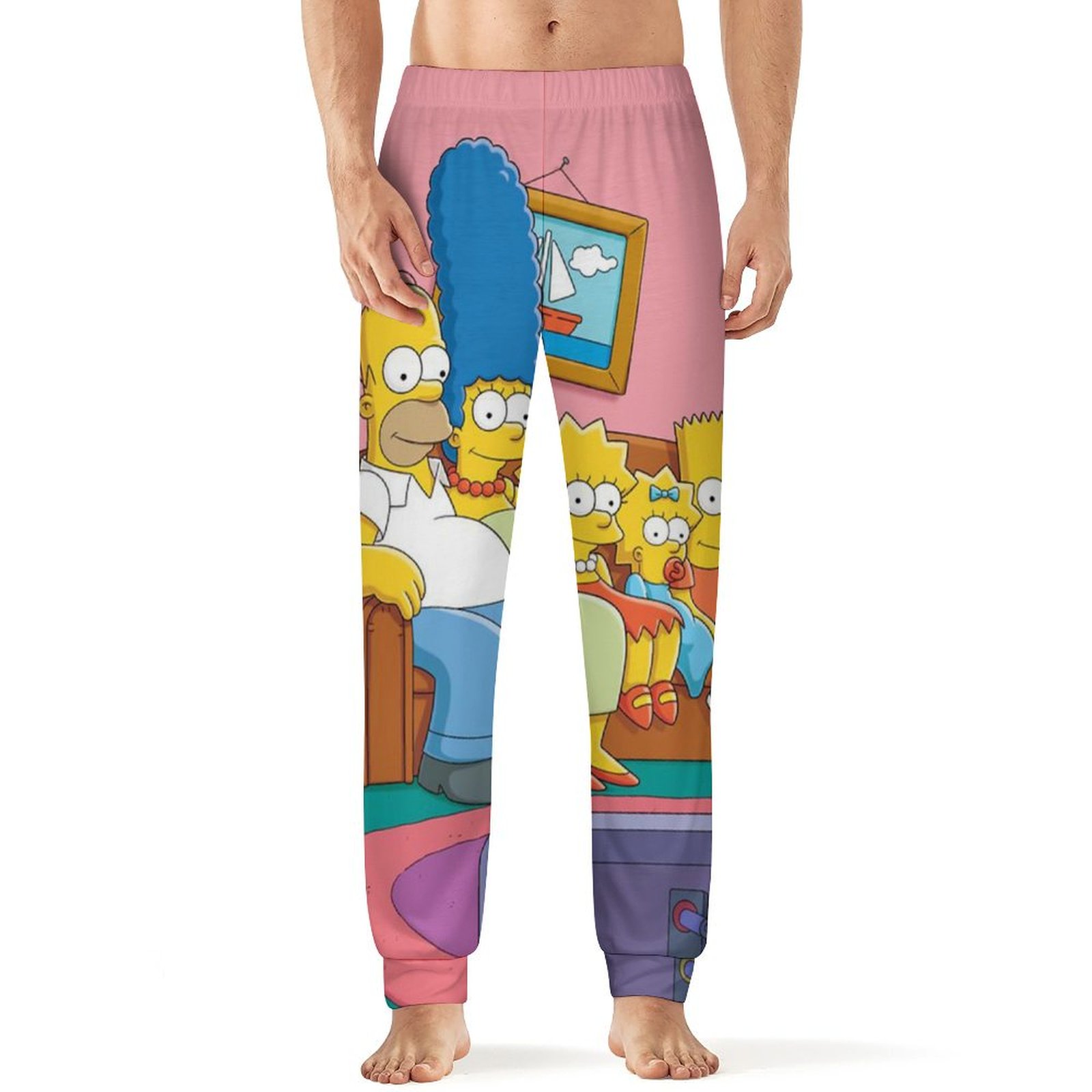 Simpsons Men's Sleeping Pants Soft Pajama Lounge Pants Casual Sleep ...