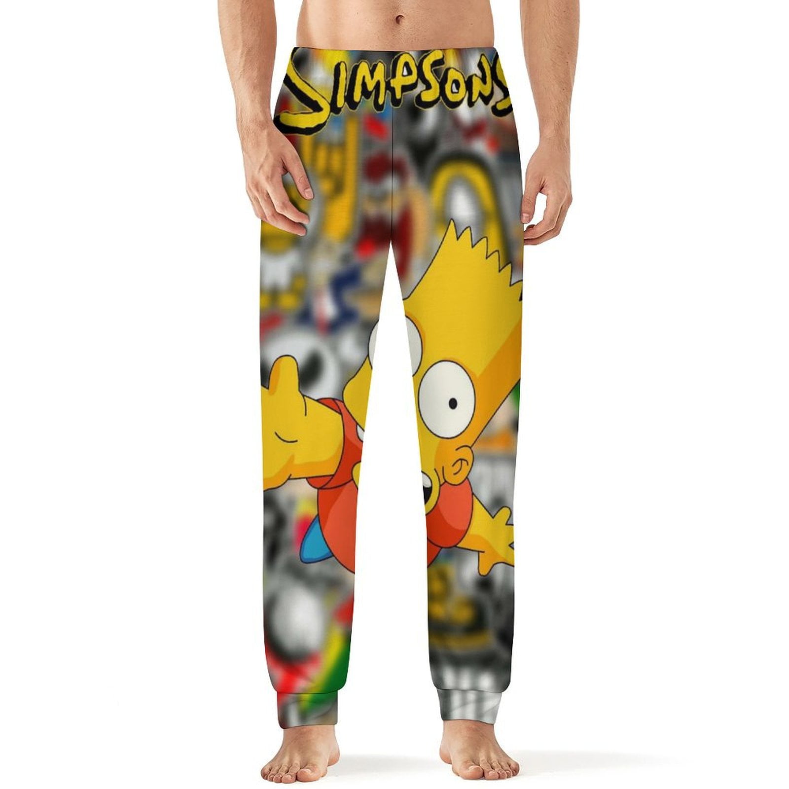 Simpsons Men's Sleeping Pants Soft Pajama Lounge Pants Casual Sleep ...