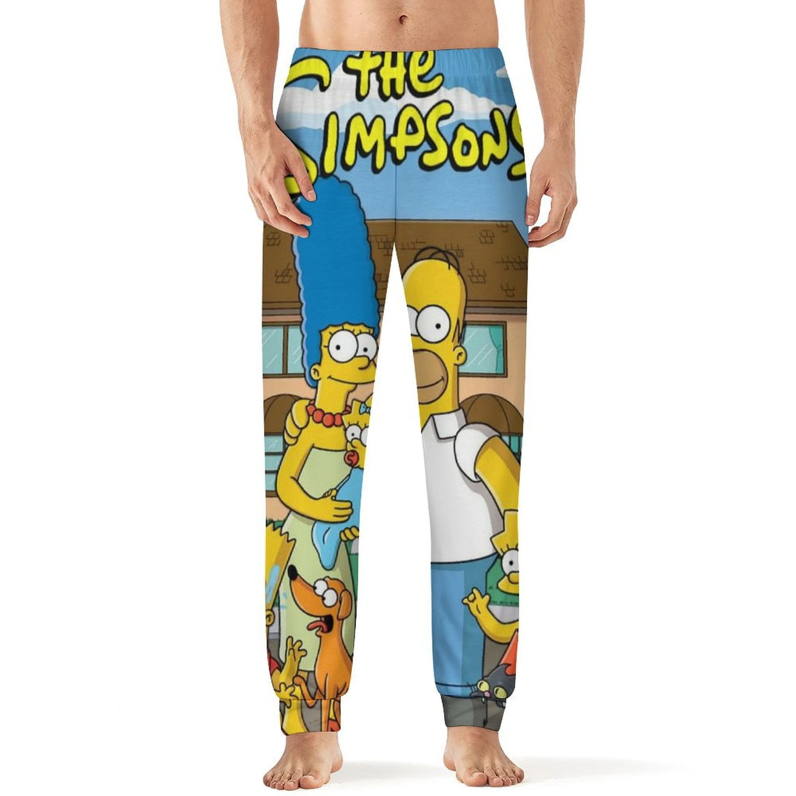 Simpsons Men's Sleeping Pants Soft Pajama Lounge Pants Casual Sleep ...