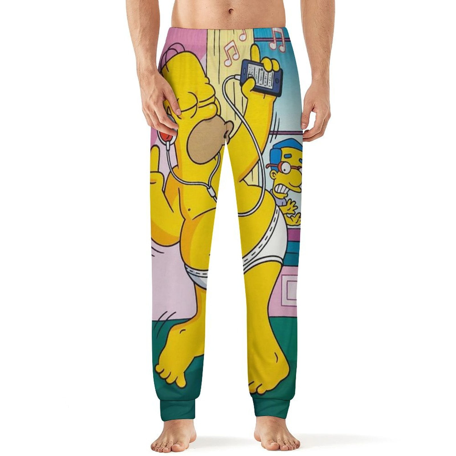 Simpsons Men's Sleeping Pants Soft Pajama Lounge Pants Casual Sleep ...