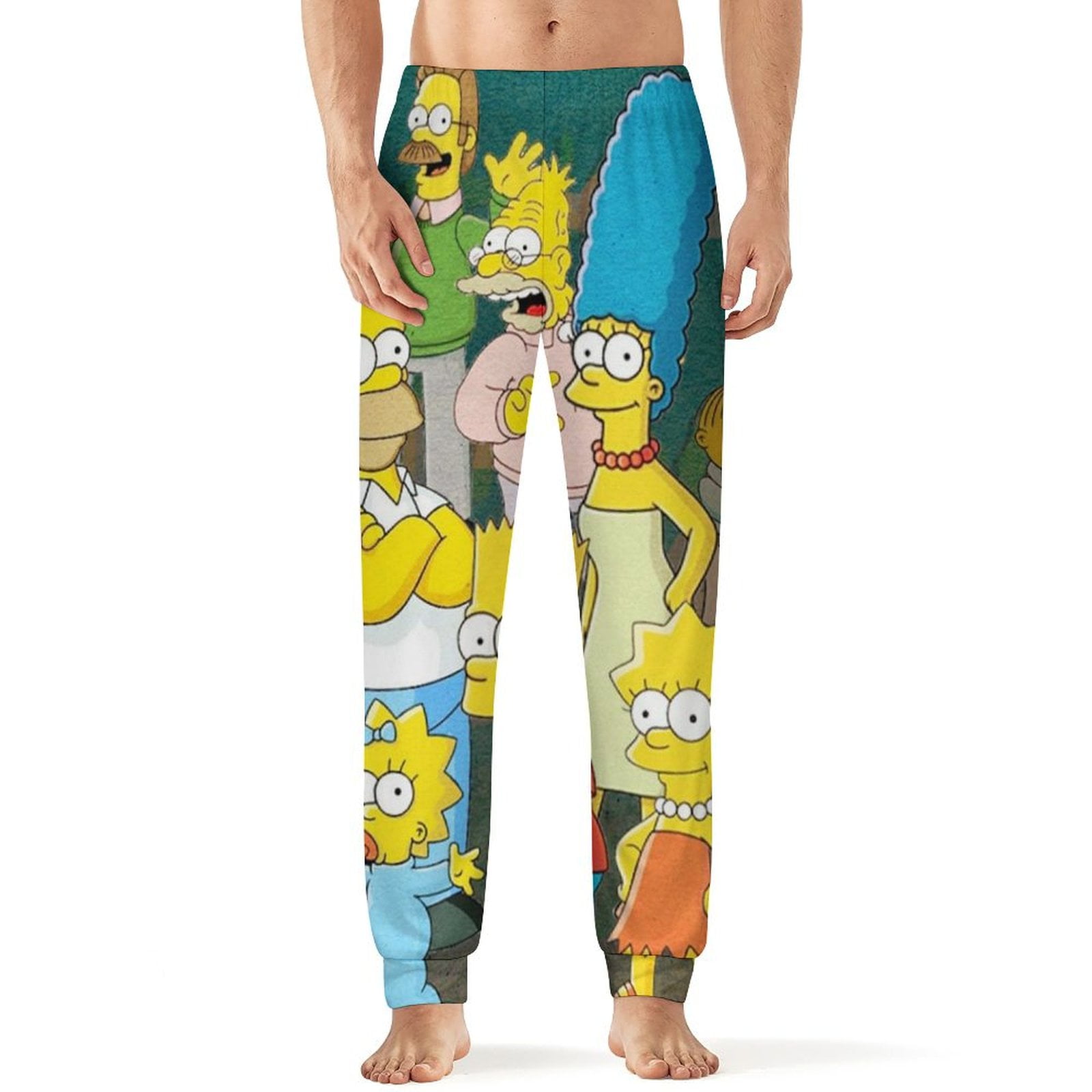 Simpsons Men's Sleeping Pants Soft Pajama Lounge Pants Casual Sleep ...
