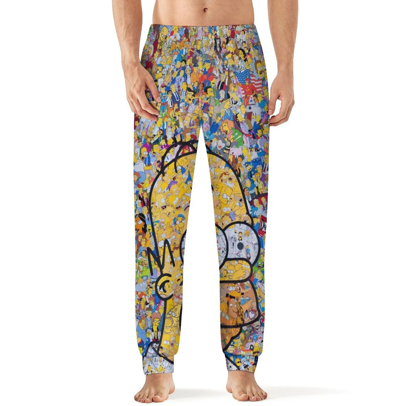 Simpsons Men's Sleeping Pants Soft Pajama Lounge Pants Casual Sleep ...