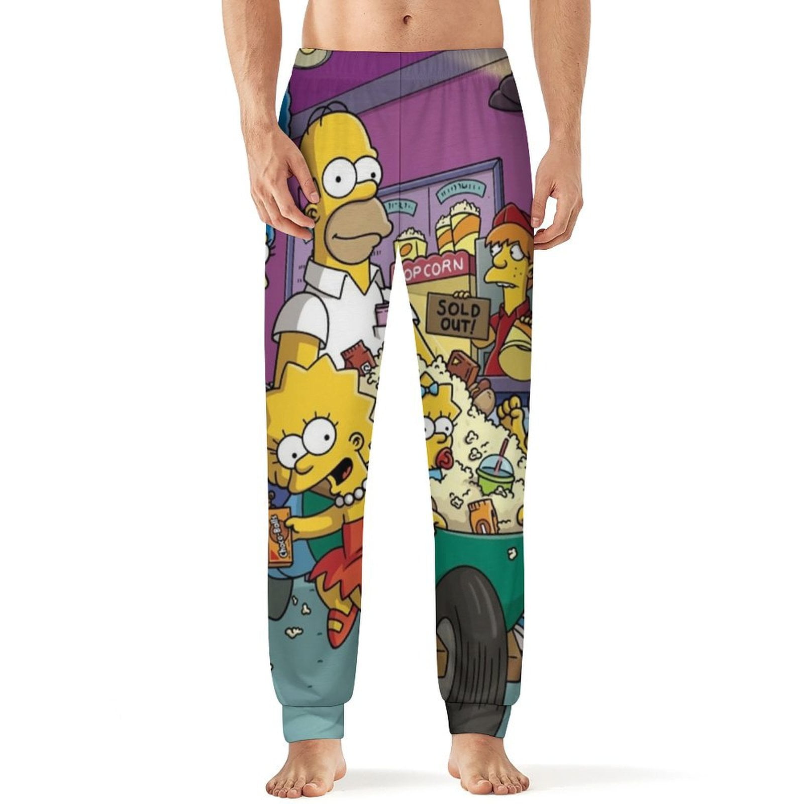 Simpsons Men's Sleeping Pants Soft Pajama Lounge Pants Casual Sleep ...
