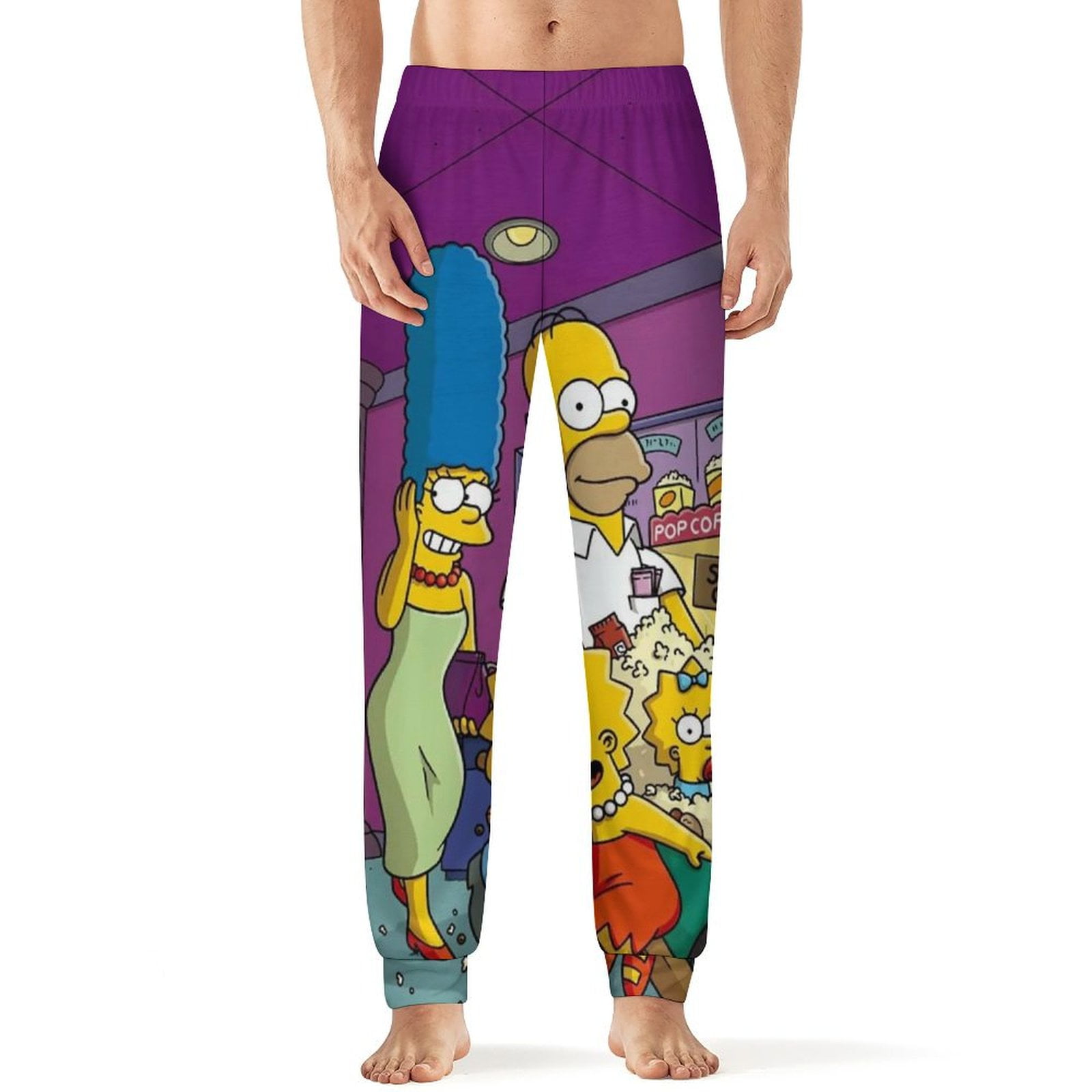 Simpsons Men's Sleeping Pants Soft Pajama Lounge Pants Casual Sleep ...