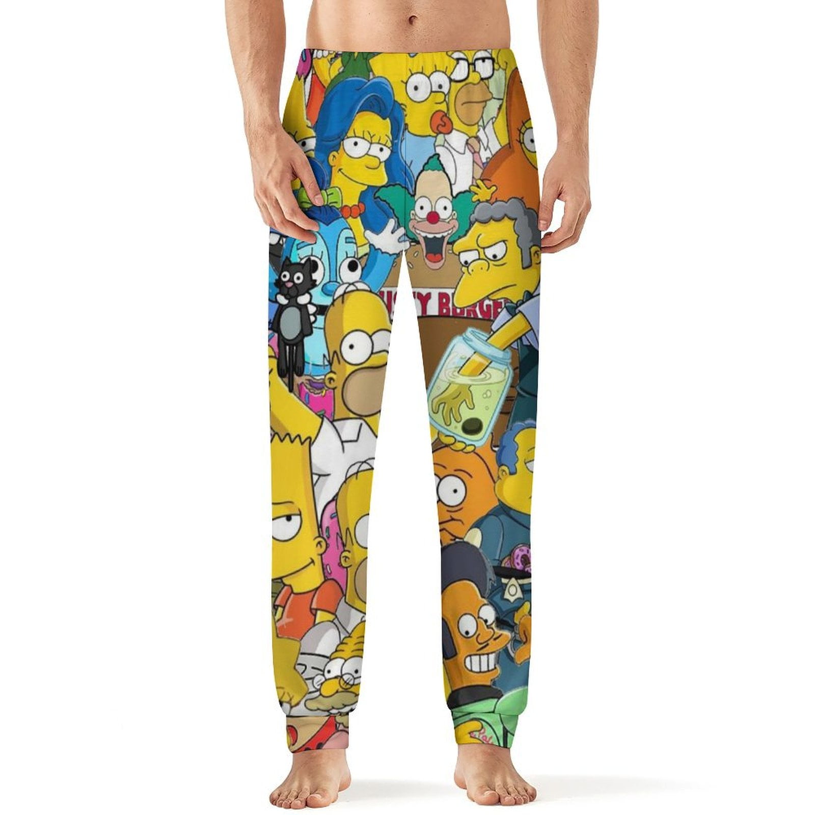 Simpsons Men's Sleeping Pants Soft Pajama Lounge Pants Casual Sleep ...