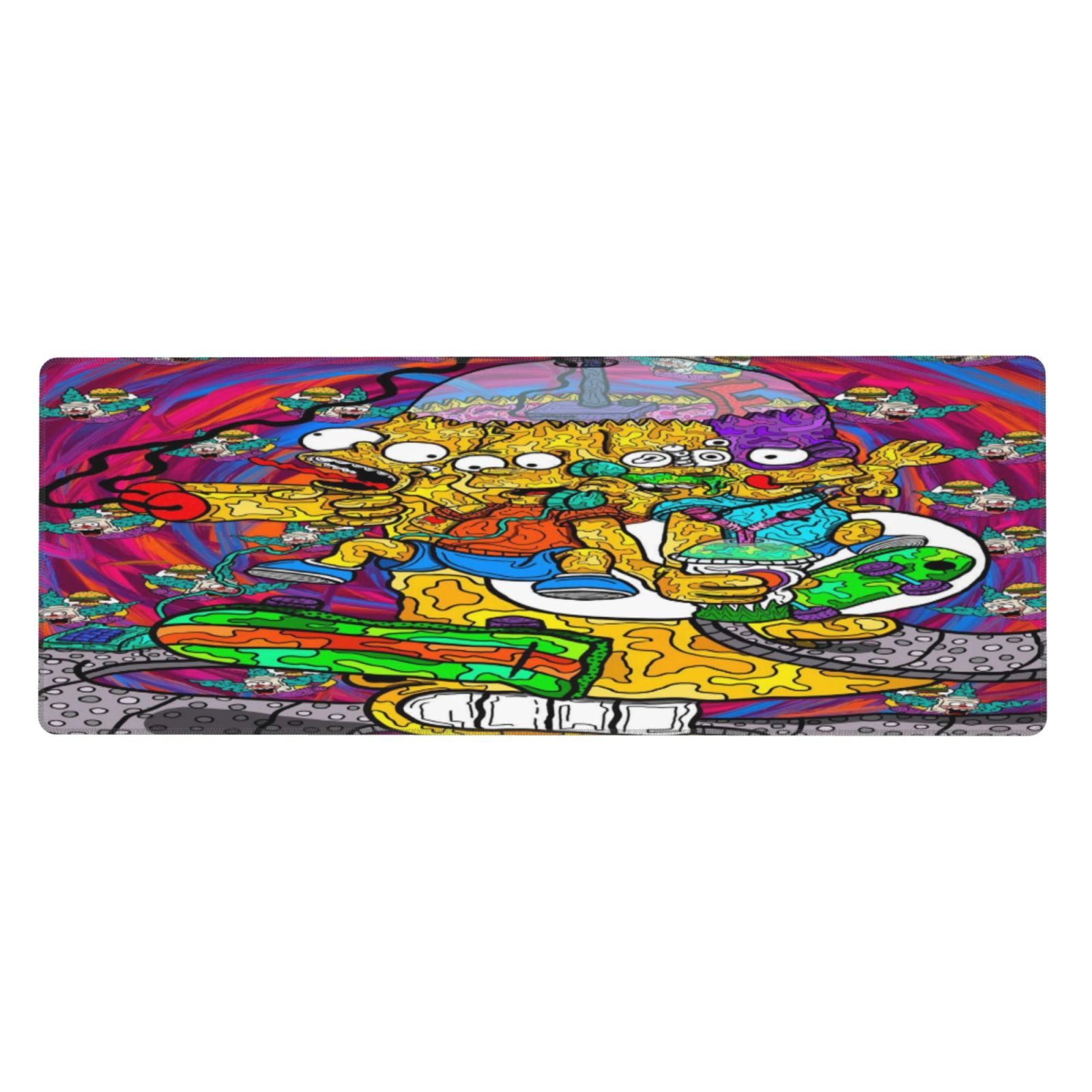 Simpsons Mouse Pad with Stitched Edge Desk Mat Keyboard Pad for Laptop ...
