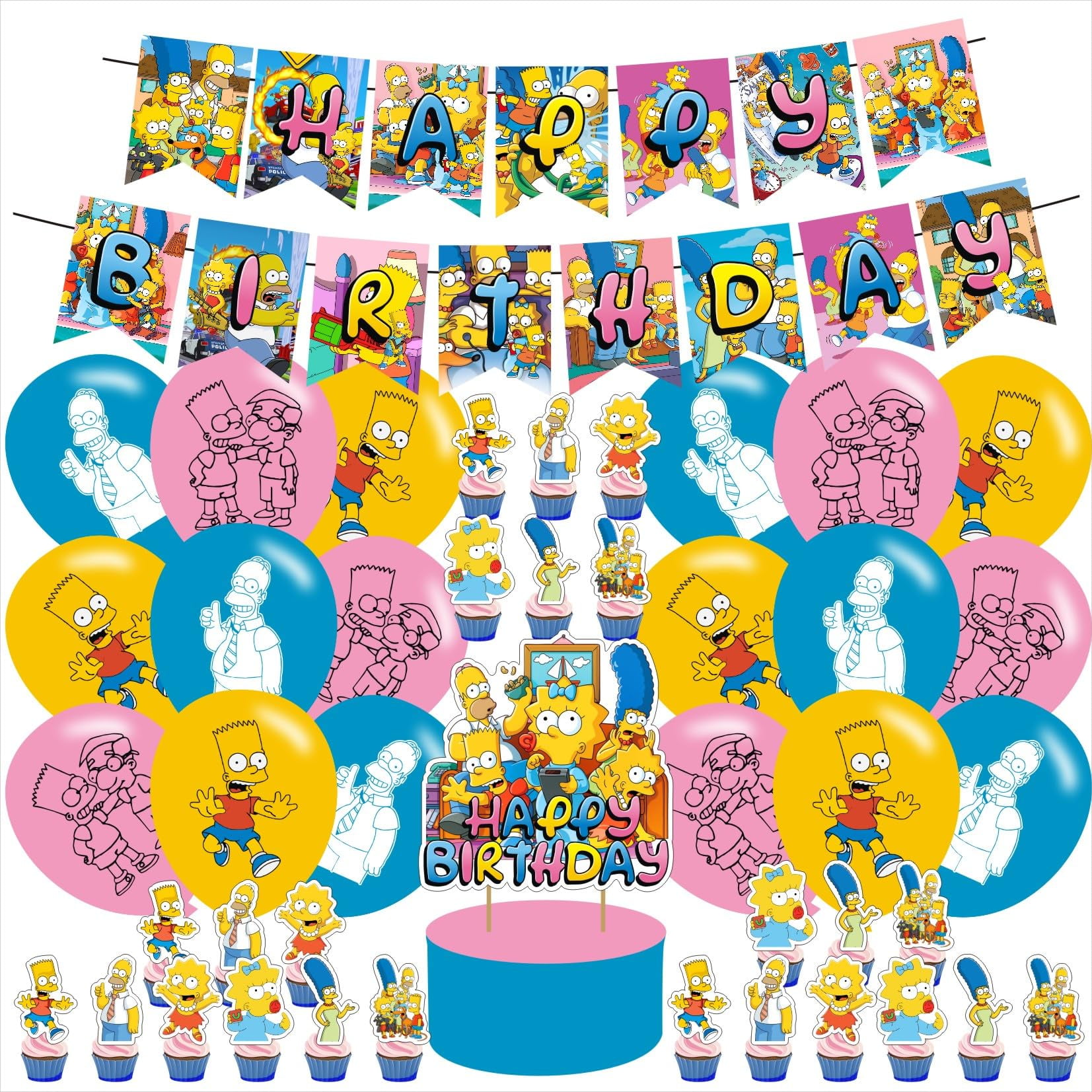 Simpsons Party Decorations,Birthday Party Supplies For RST1 Simpsons ...