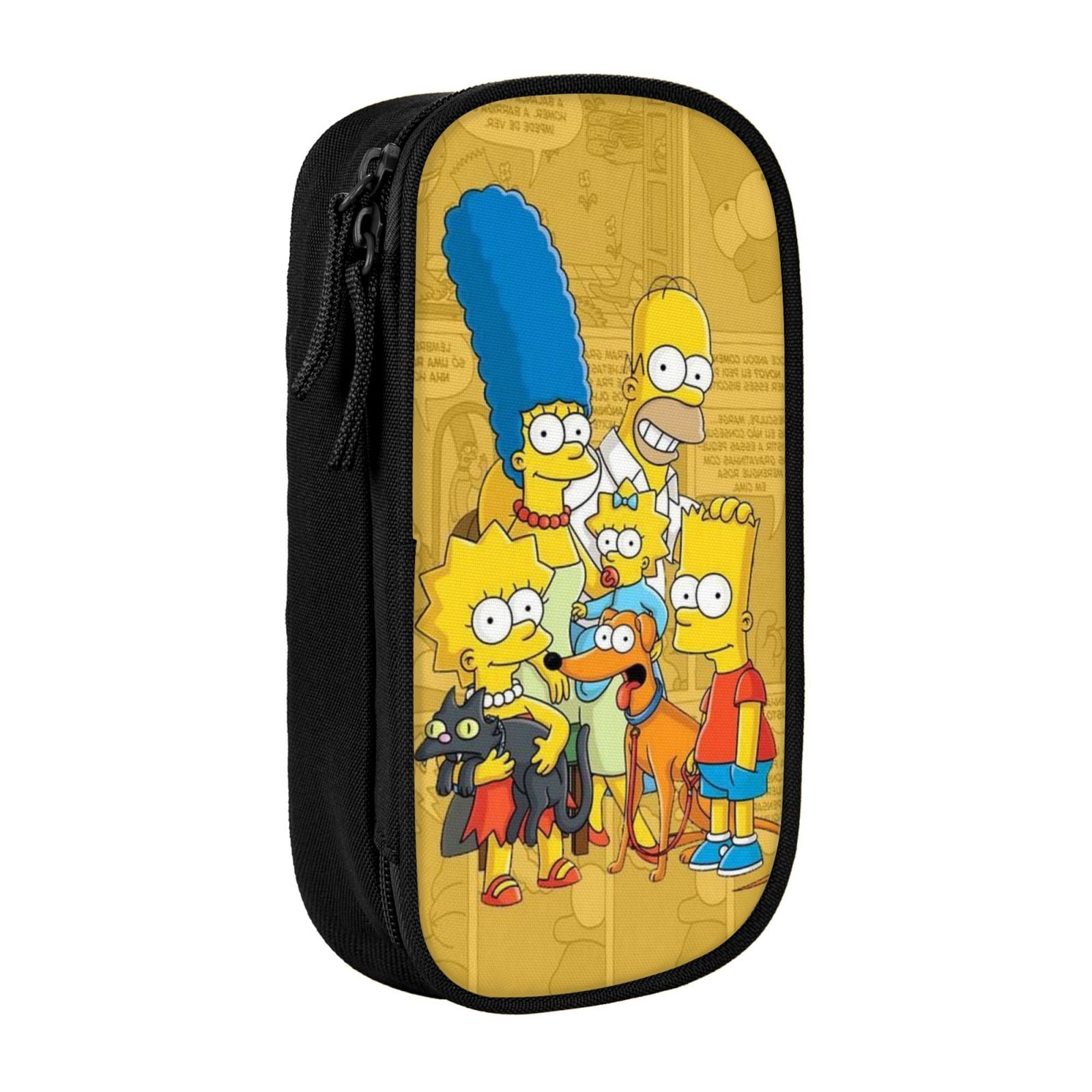 Simpsons Pencil Pouch Case Makeup Bag Large Capacity Zipper Cosmetic ...