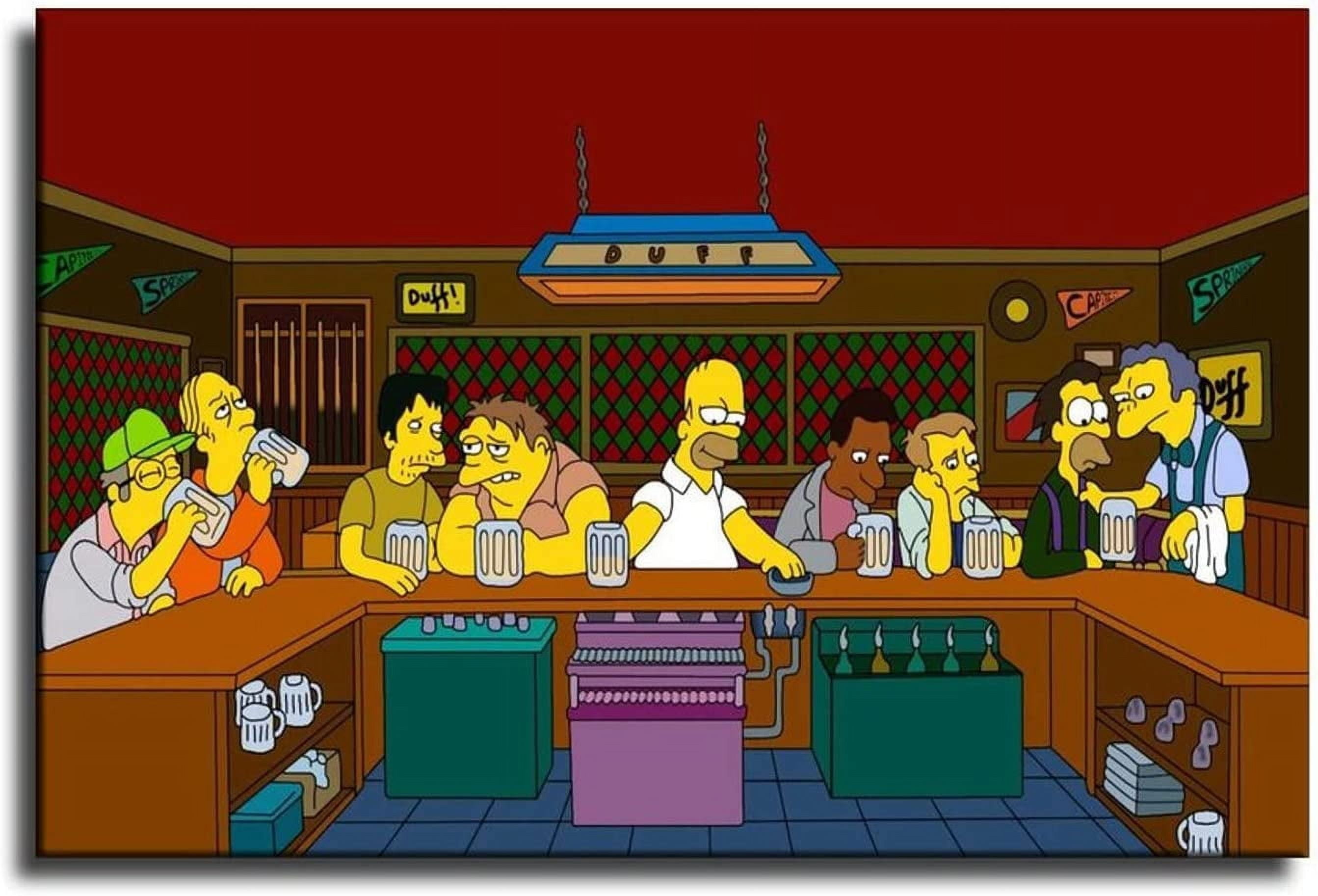 Simpsons Poster Metal Sign The Last Supper Simpsons Retro Plaque Wall ...