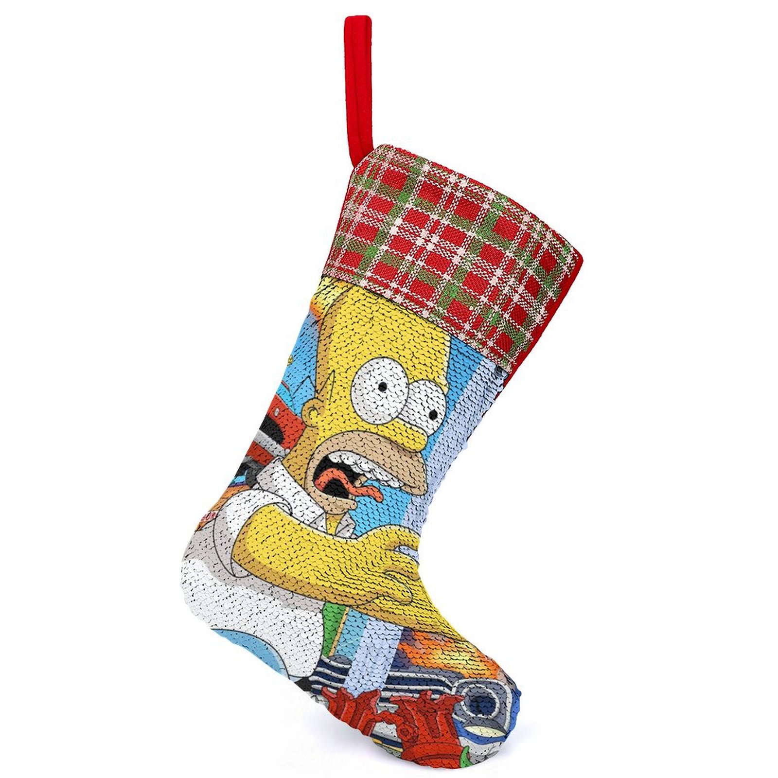 The Simpsons Sequin Christmas Stockings - Hanging Stockings Christmas ...