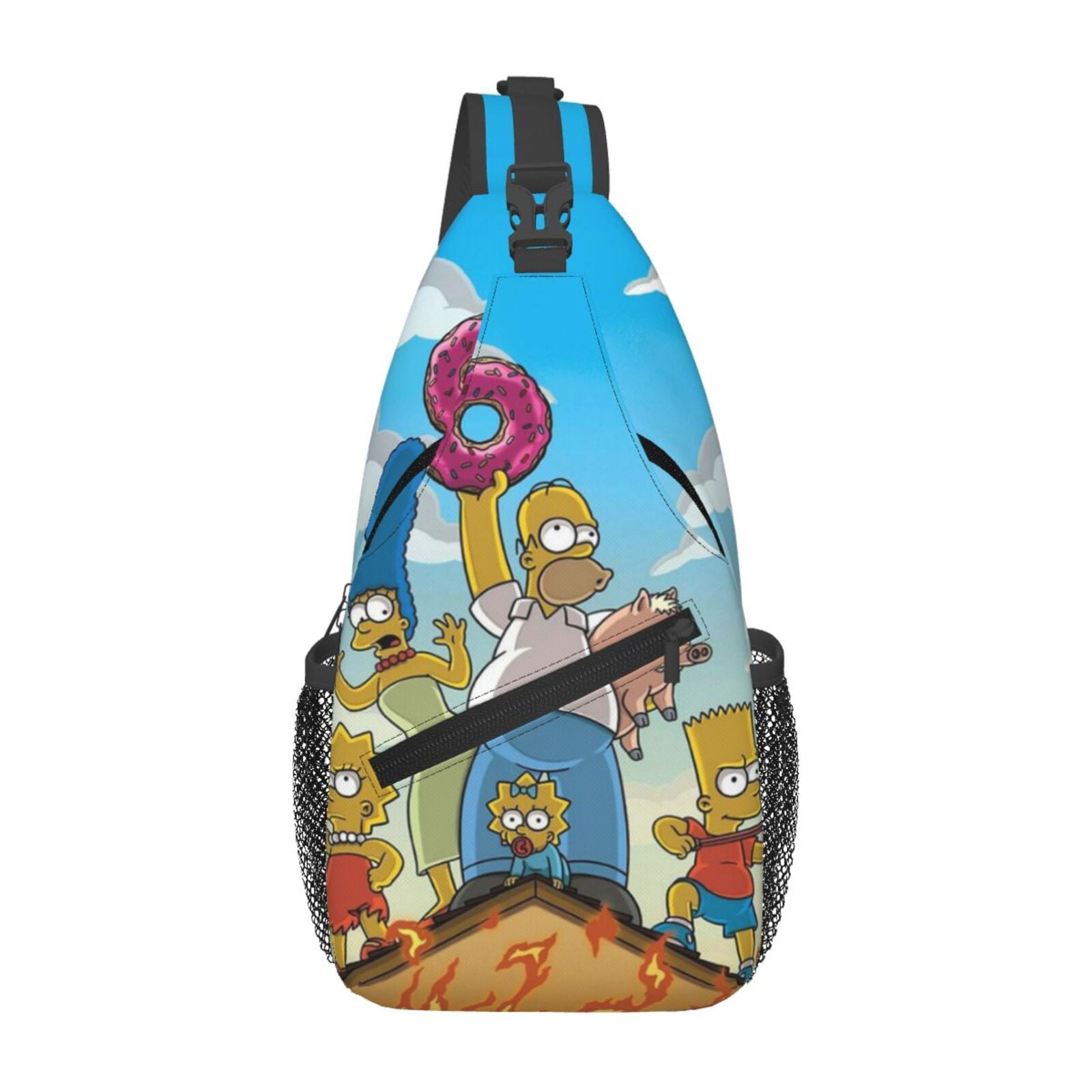 Simpsons Sling Backpack Travel Hiking Chest Bag Daypack Multipurpose ...