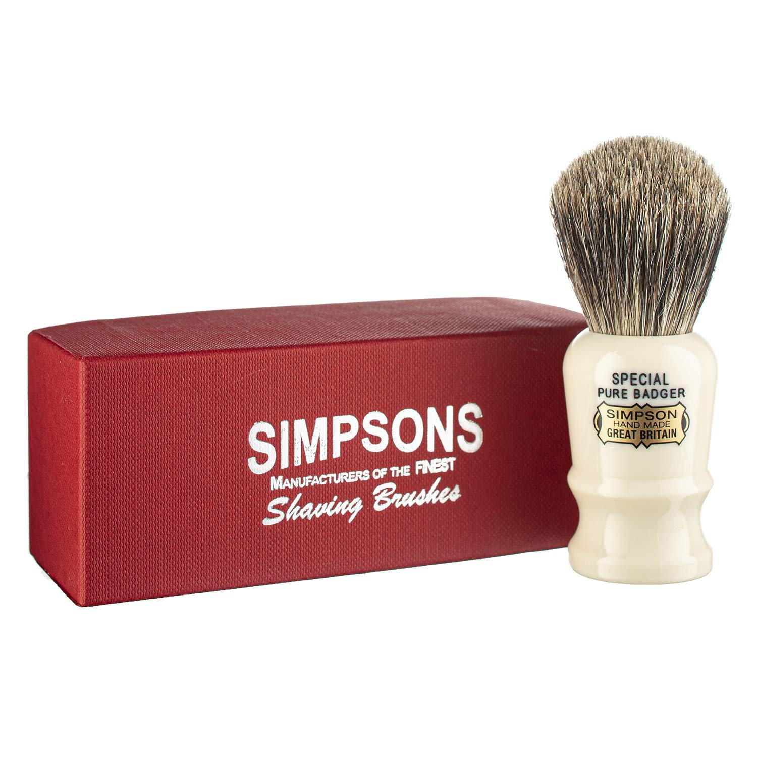 Simpsons Special Pure Badger Hair Shaving Brush With Imitation Ivory ...