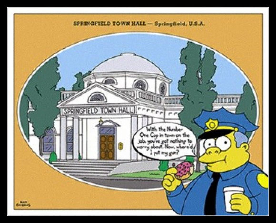 Simpsons - Springfield Town Hall (postercard) Laminated & Framed Poster ...