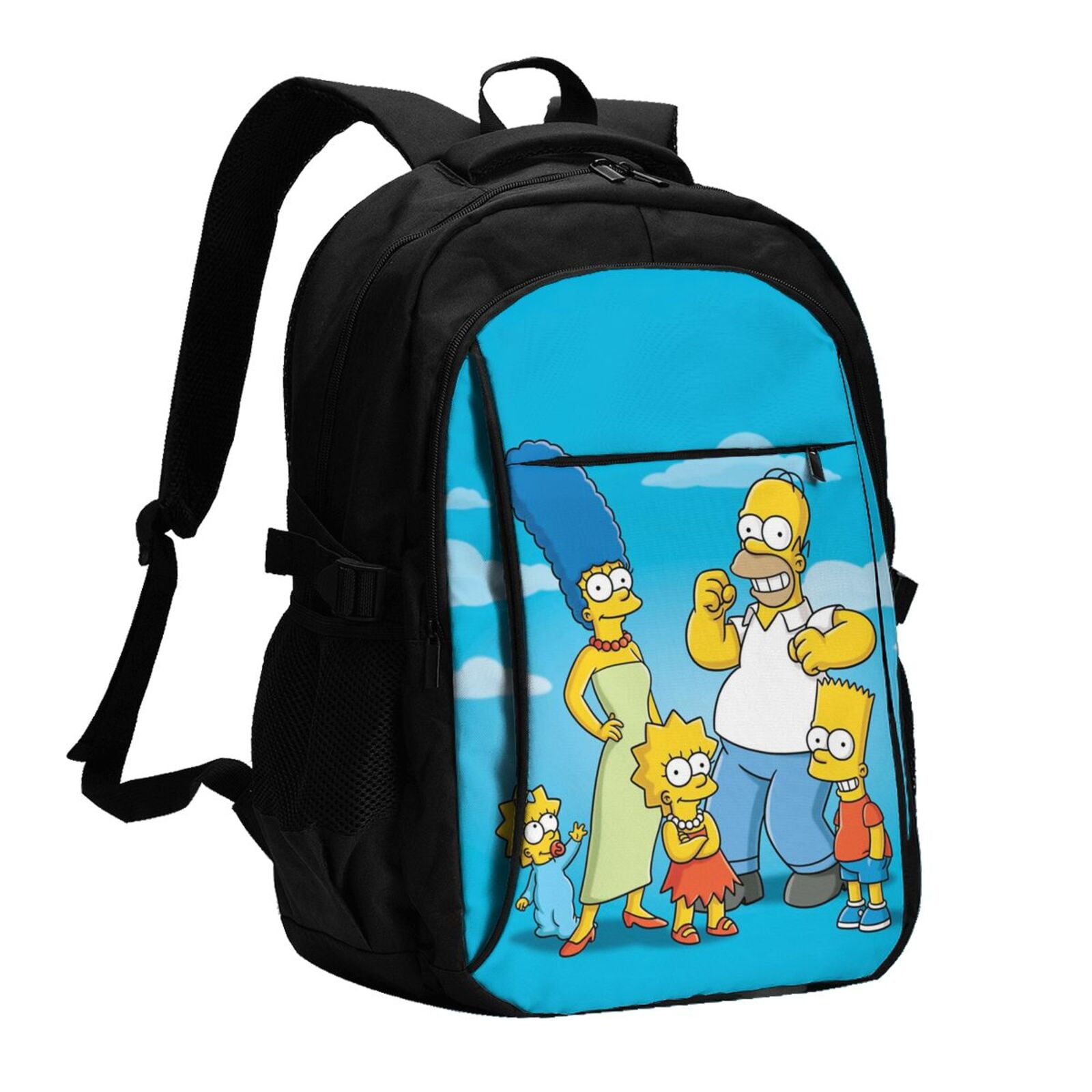 Simpsons Travel Backpack With Usb Port Stylish Unisex Hiking Backpack ...