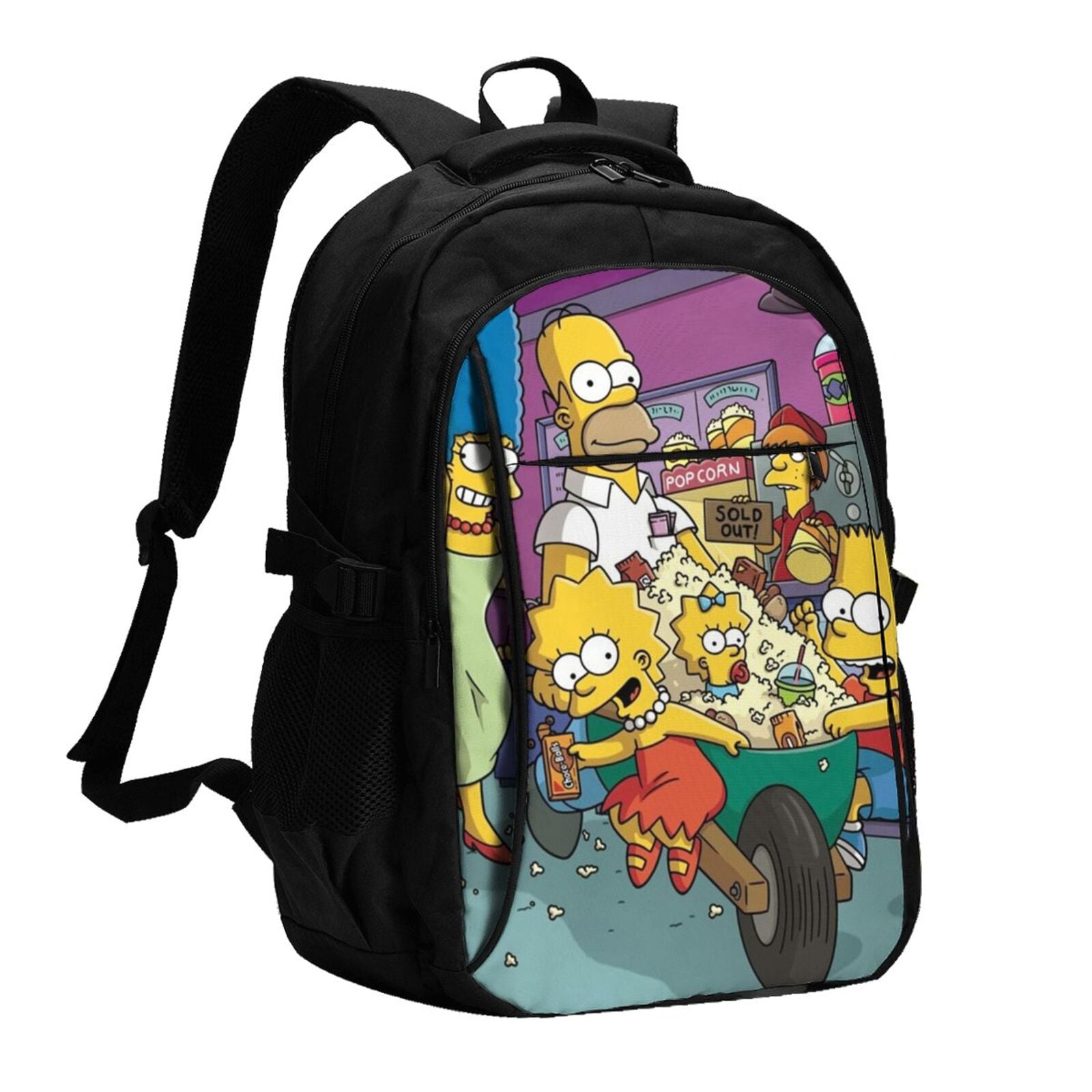 Simpsons Travel Backpack With Usb Port Stylish Unisex Hiking Backpack ...