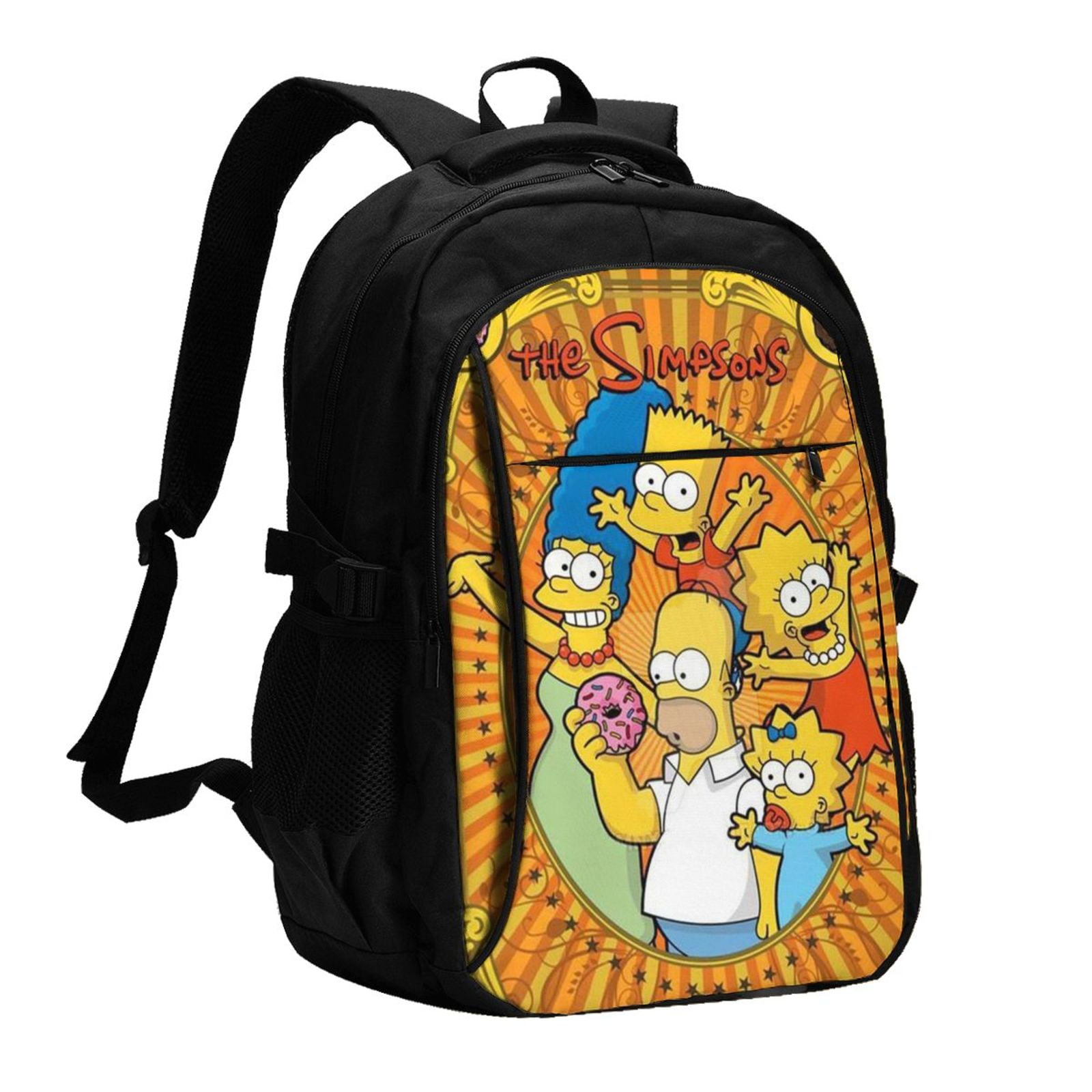 Simpsons Travel Backpack With Usb Port Stylish Unisex Hiking Backpack ...