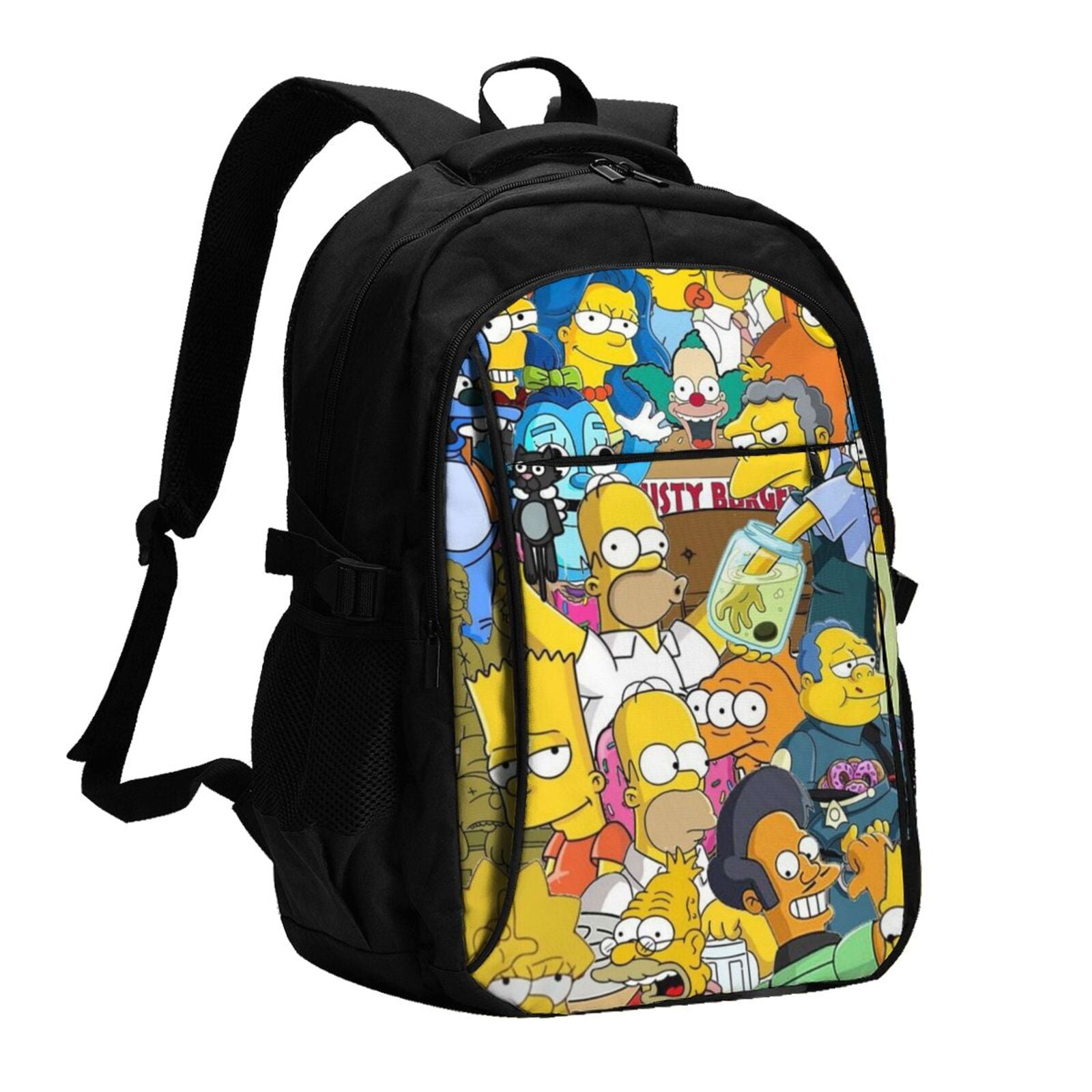 Simpsons Travel Backpack With Usb Port Stylish Unisex Hiking Backpack ...