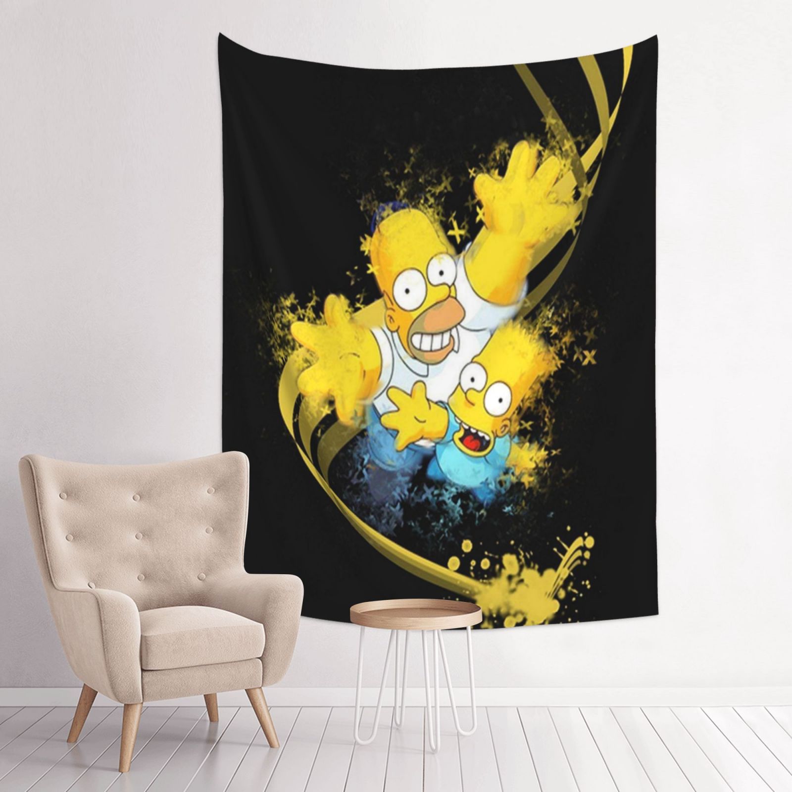 Simpsons Wall Tapestry Anime Poster For Bedroom Aesthetics Funny Room ...